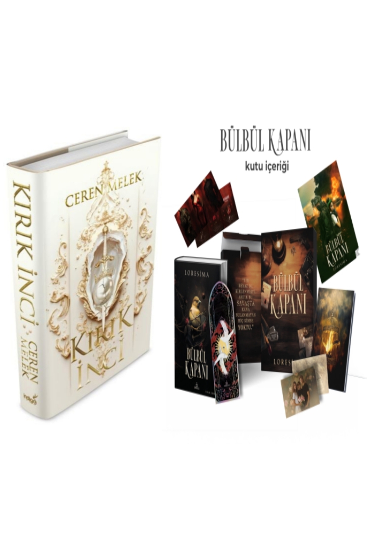 Ephesus Yayınları Kırık İnci Ciltli ve Bülbül Kapanı Ciltli Kutulu Set ...