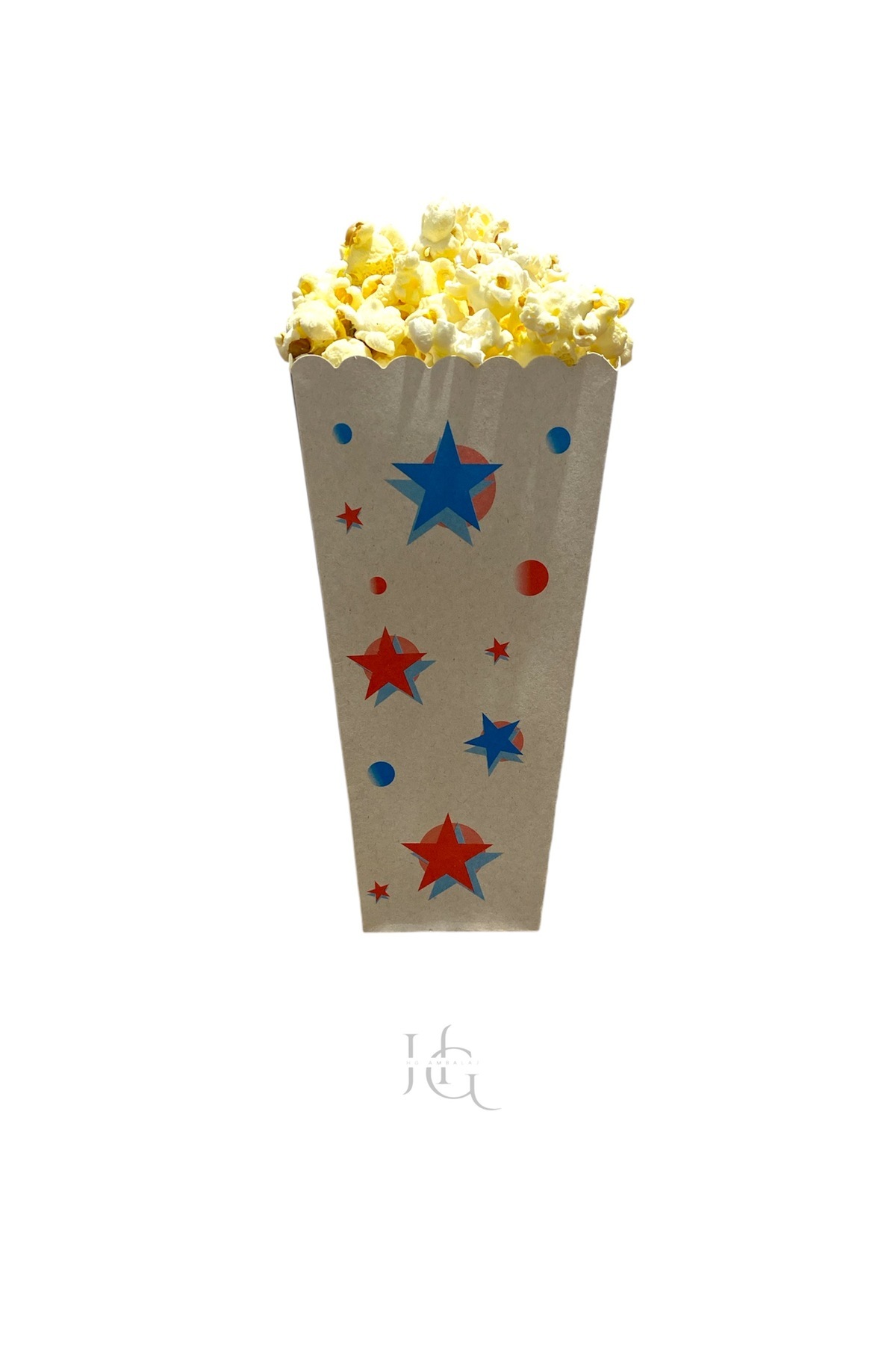 HG Tedarik PopCorn Mısır Kutusu, Patlamış Mısır Kutusu , 19cm x 9cm x ...