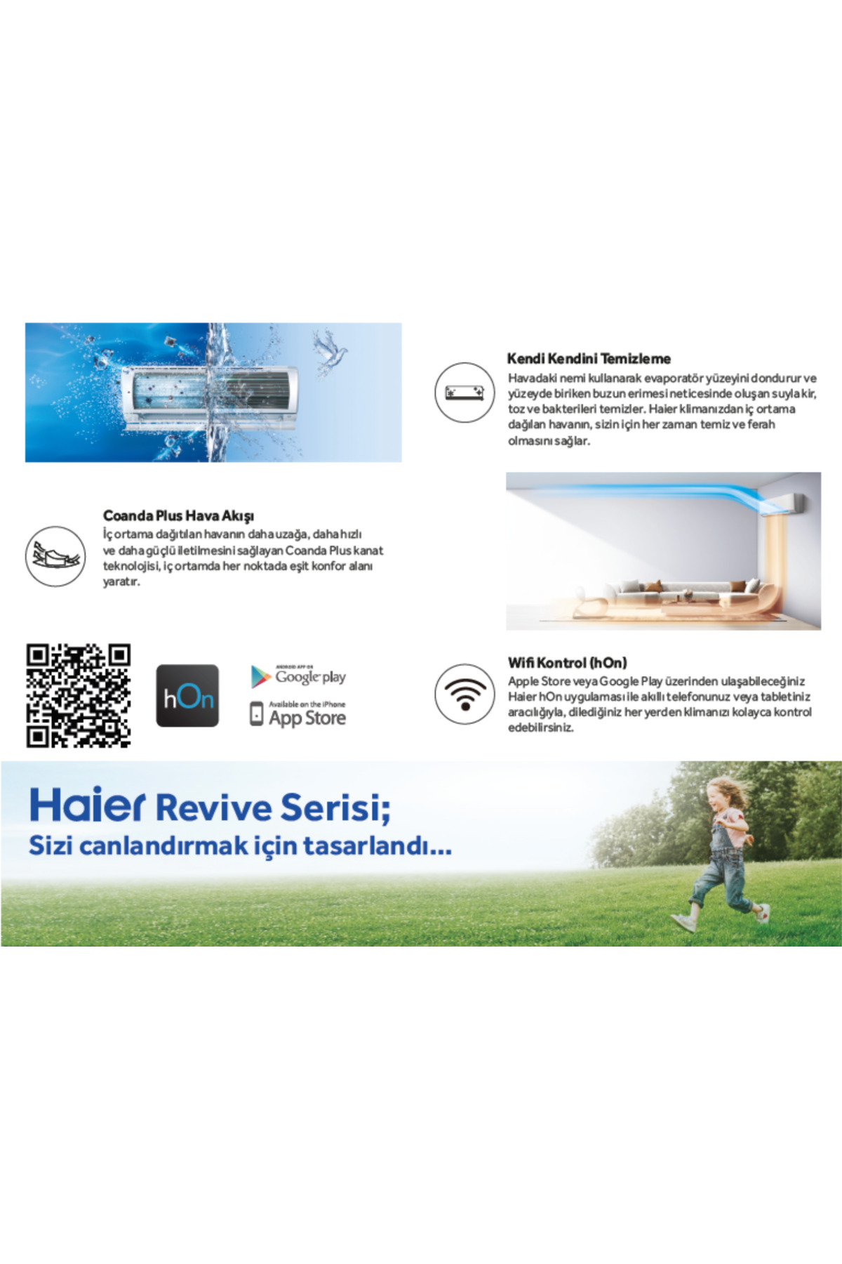 Haier klima Haier AS25RBAHRA-TR Revive Plus A++ Wi-Fi 9000 BTU Duvar ...