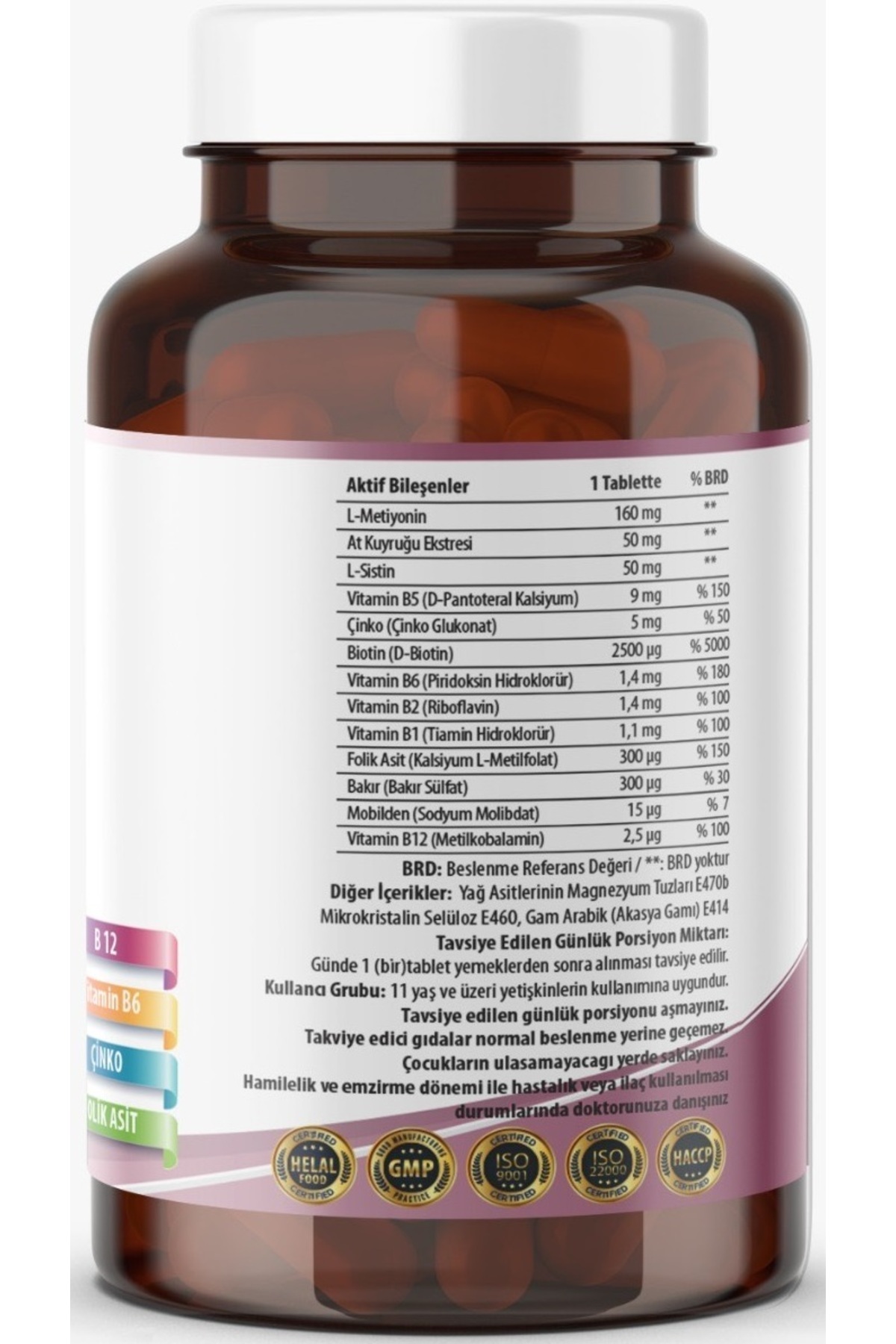 Ncs Biotin Folic Acid 60 Tablet L-sistein Metiyonin 2500 Mcg Çinko ...