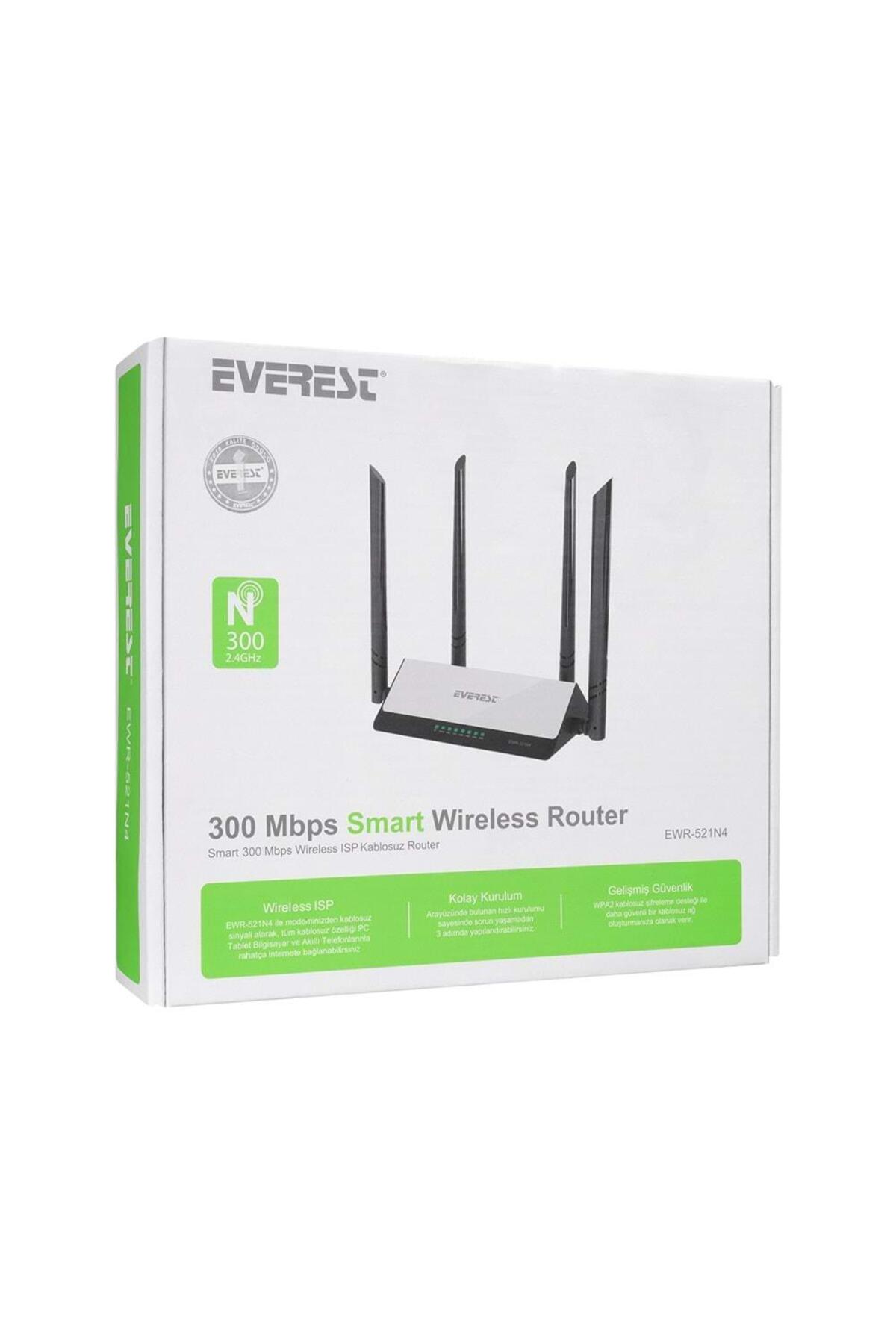 Everest Ewr-521n4 4 Antenli Access Point Bridge Router - Fiyatı, Yorumları