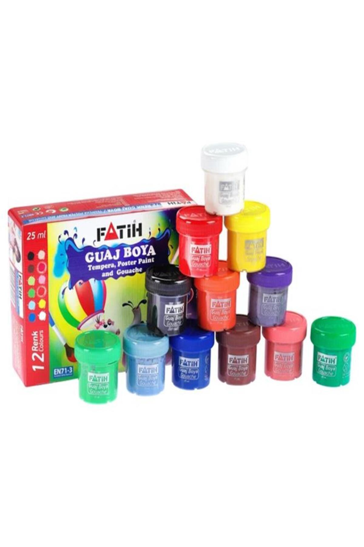 Artlantis Guaj Boya 12 Renk 25 ml 1 Paket Fatih Guaj Boya Seti 12 li Su ...