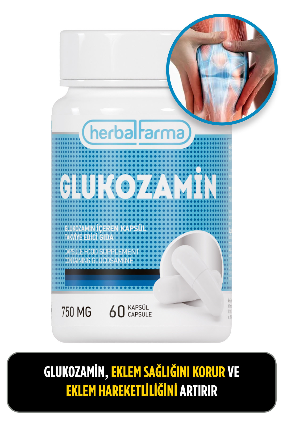 Herbalfarma Glukozamin 60 Kapsül - Eklem Sağlığı Destekleyici, Ağrı Ve ...