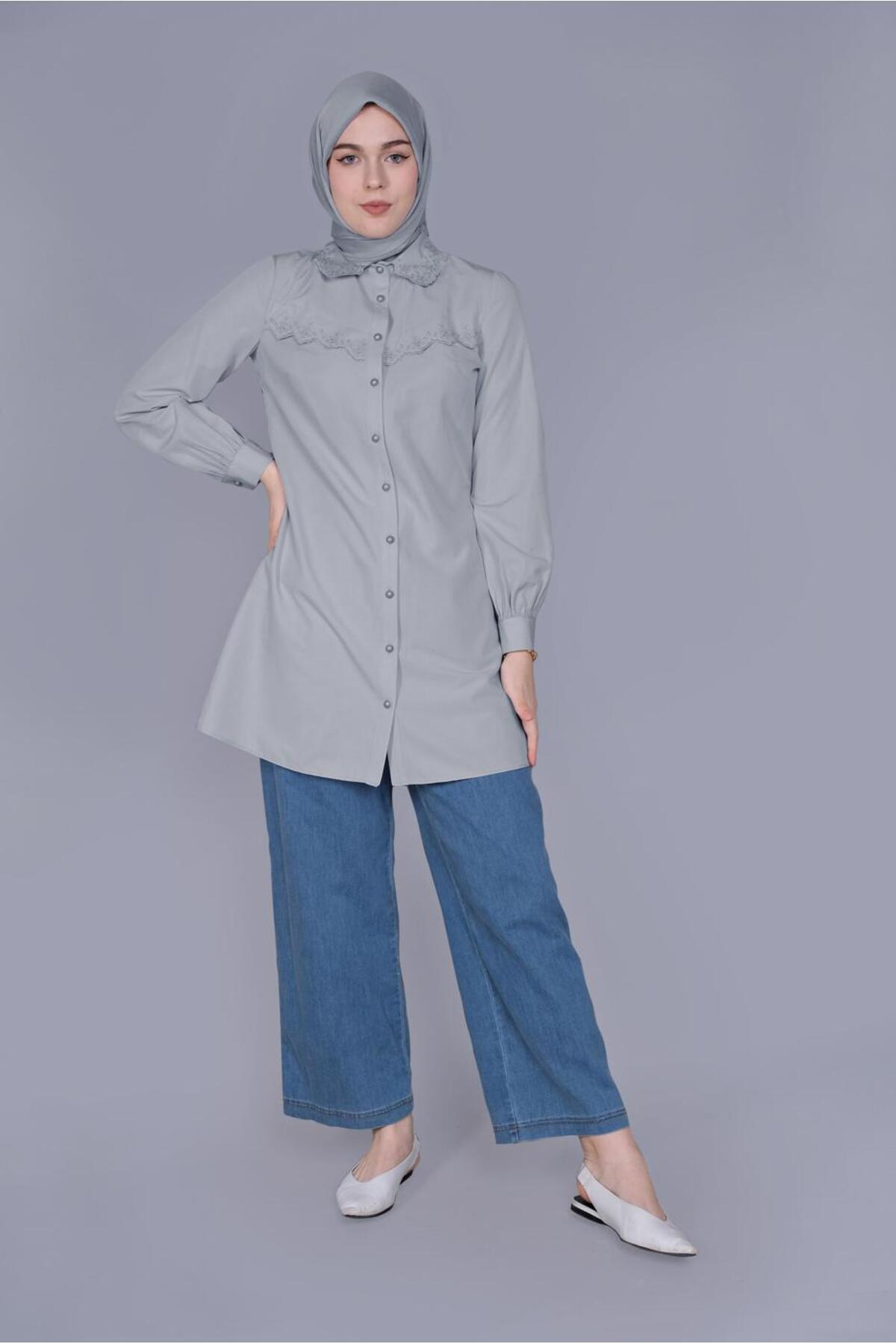 Alvina PAMUKLU BOYDAN DÜĞMELİ TUNİK 41640 Fiyatı, Yorumları - Trendyol