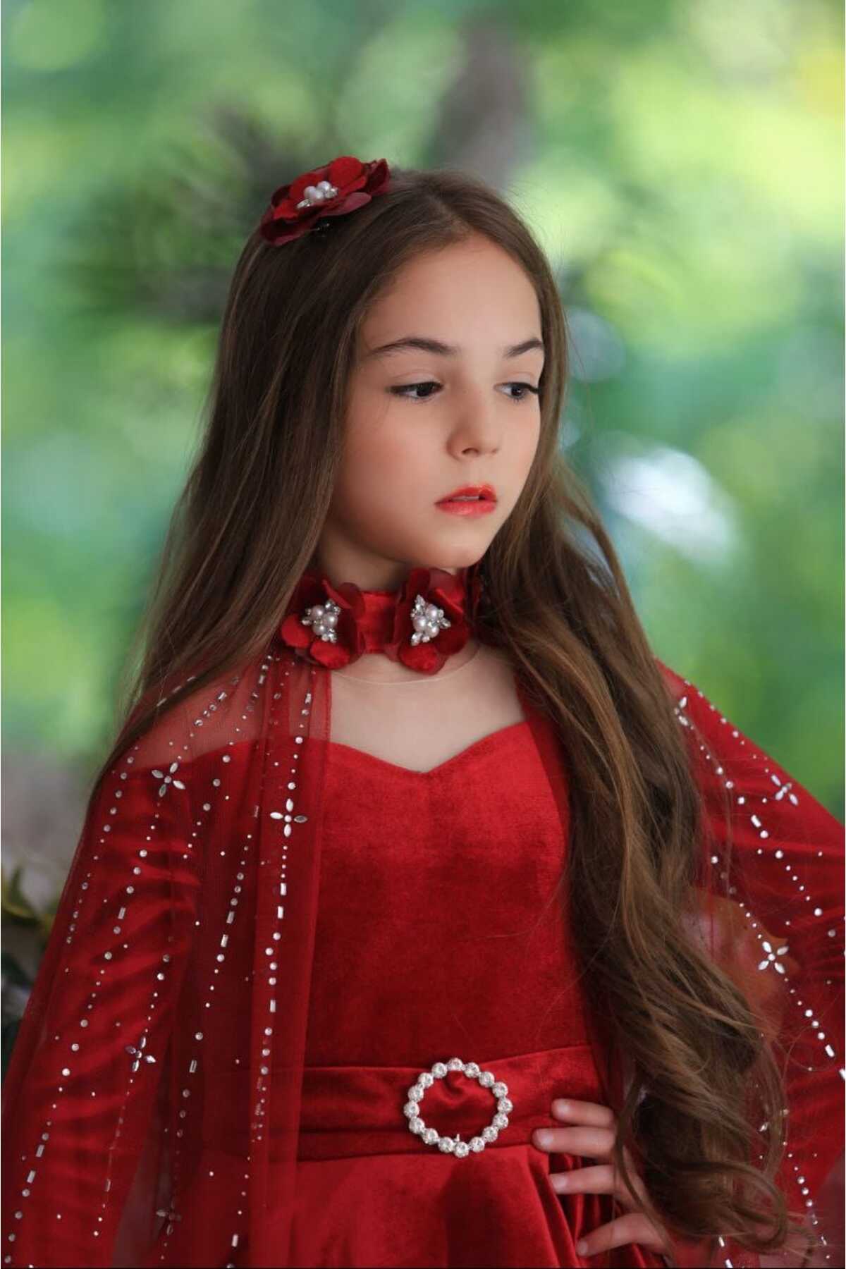 MARİSSA Kadife Kumaştan İki Parçalı Çocuk Elbisesi - Fiyatı, Yorumları