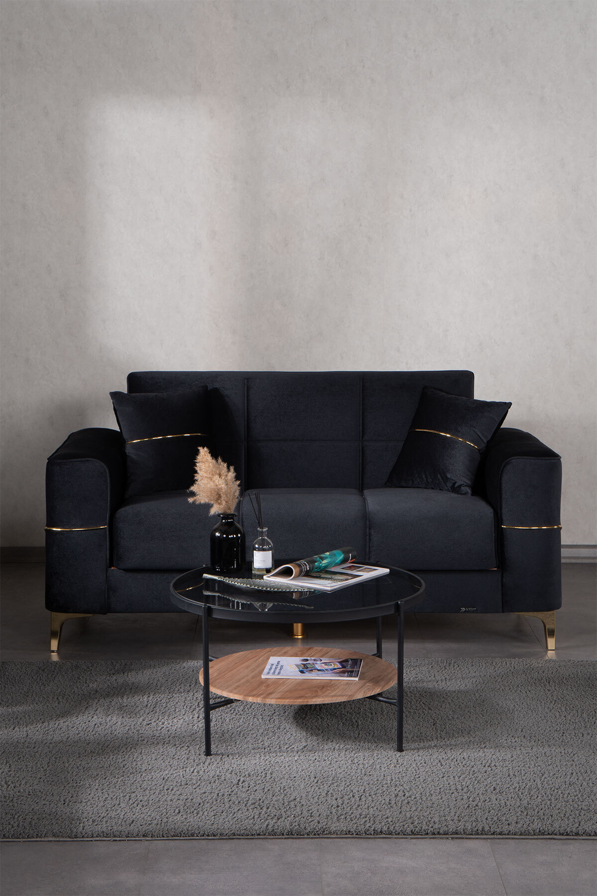 Kilim Mobilya VOGEL Koltuk Takımı 3+2+1+1 Siyah Fiyatı, Yorumları ...