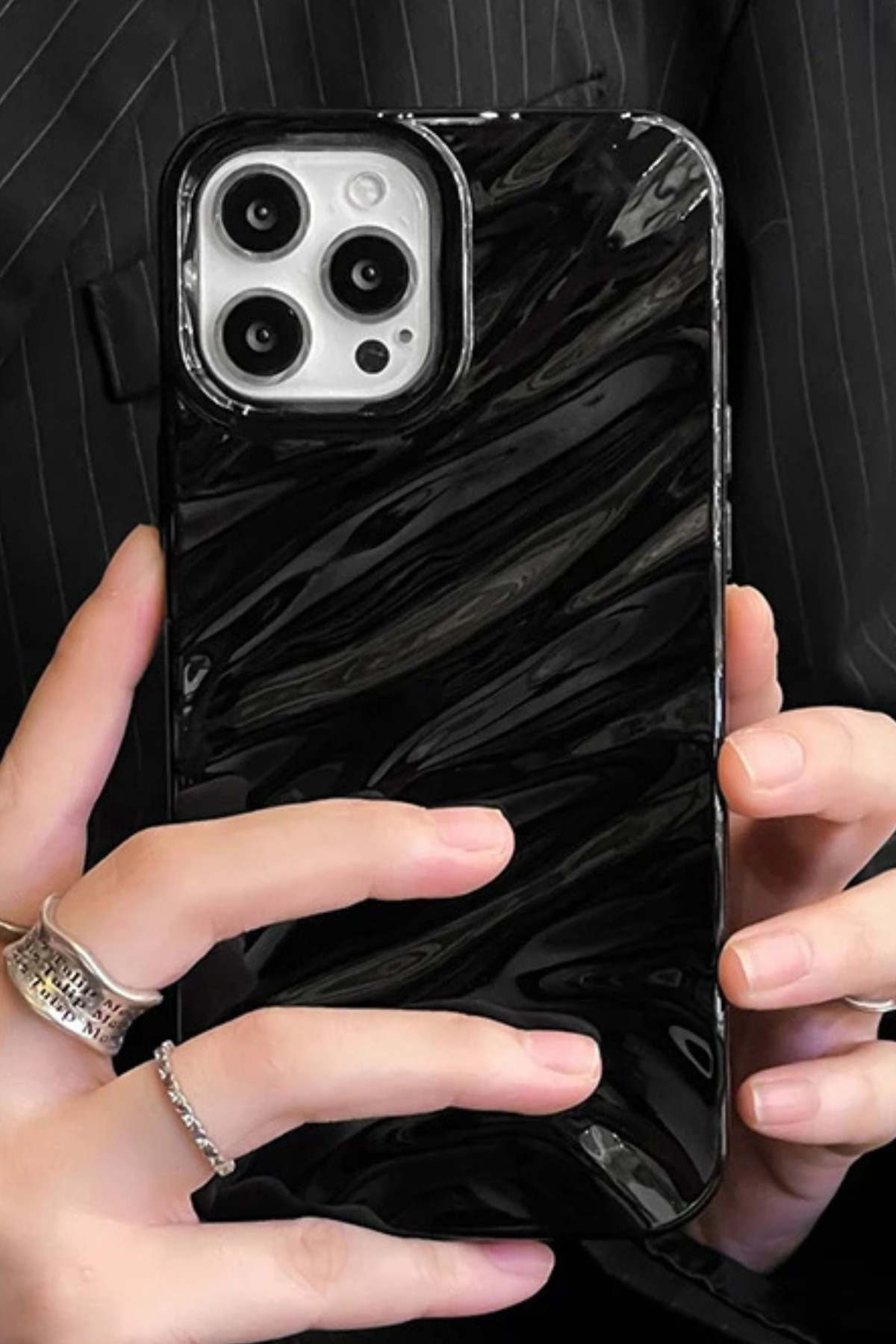 Vip Case İphone 12 ve 12 Pro Uyumlu Kamera Çıkıntılı Lüks 3 Boyutlu Su ...