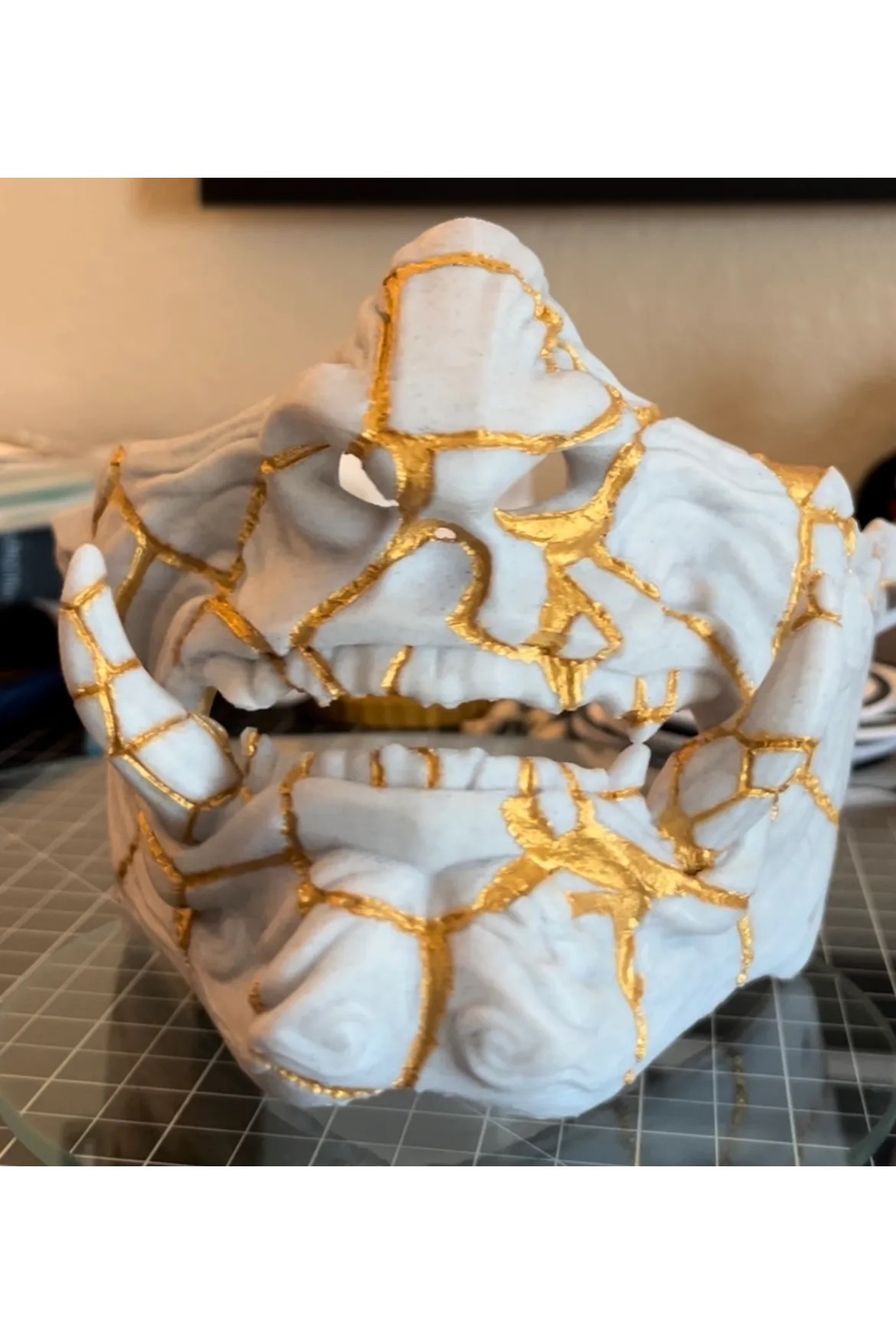 DLC3DDESIGN Kintsugi Oni Maskesi, Samurai Oni Mask, Samuray Maskesi ...