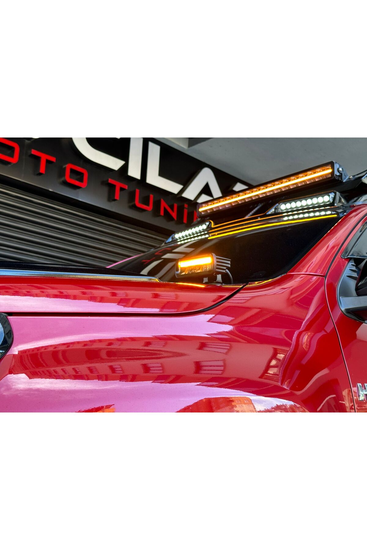 ABT PICKUP ARAÇLARA UYUMLU DEMON MARKS KAPUT ÜSTÜ LAZER ÇAKRLI LED ...