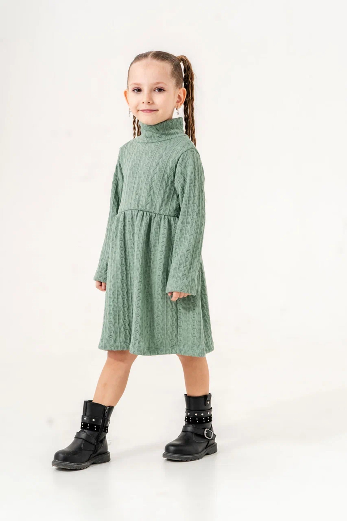 Eray Kids Kız Çocuk Desenli Triko Kumaş Yeşil Elbise Fiyatı, Yorumları ...