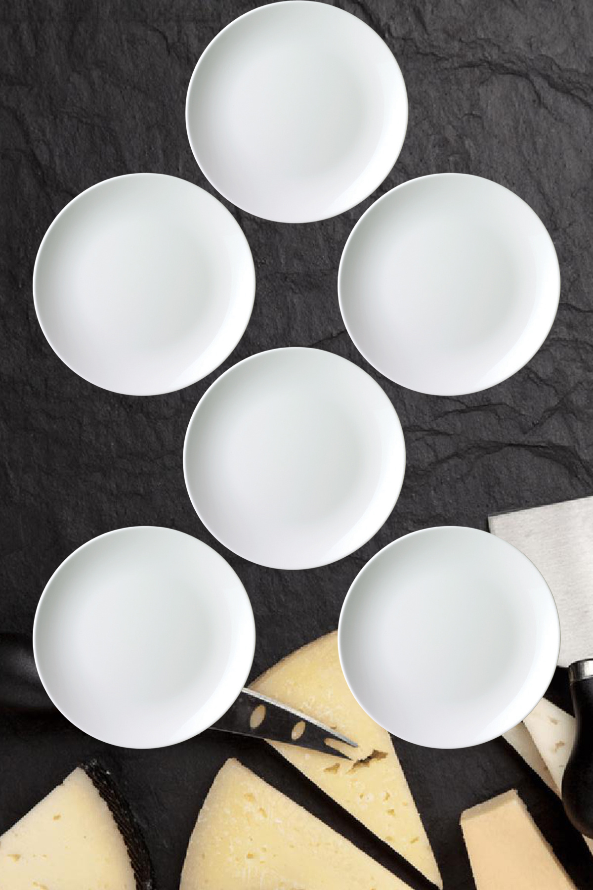 nazen MimHome Servis 17cm 7"inch Sade Beyaz Sunum Tabak:HORECA Profesyonel Peynir Sunumu ...