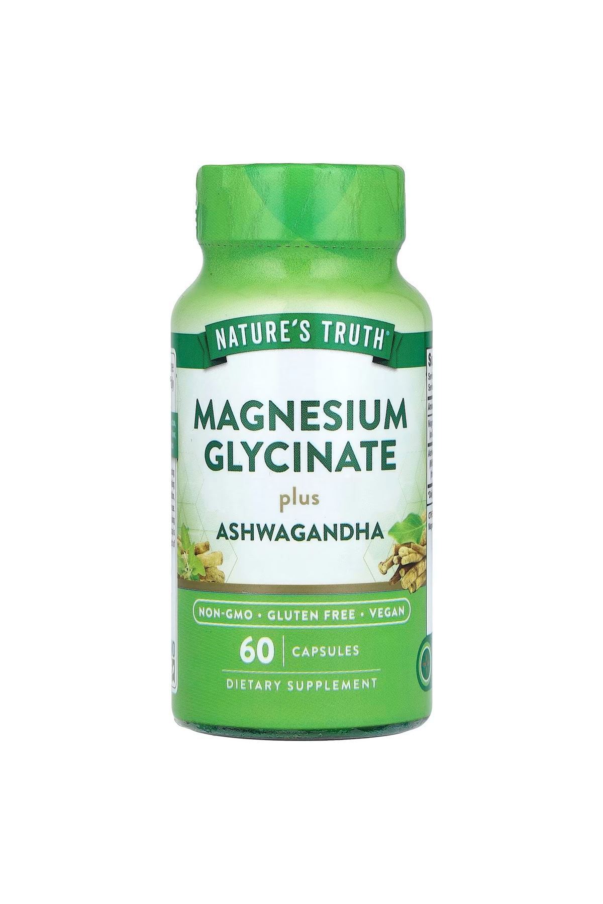Natures Truth Nature's Truth, Magnesium Glycinate Plus Ashw, 60 ...