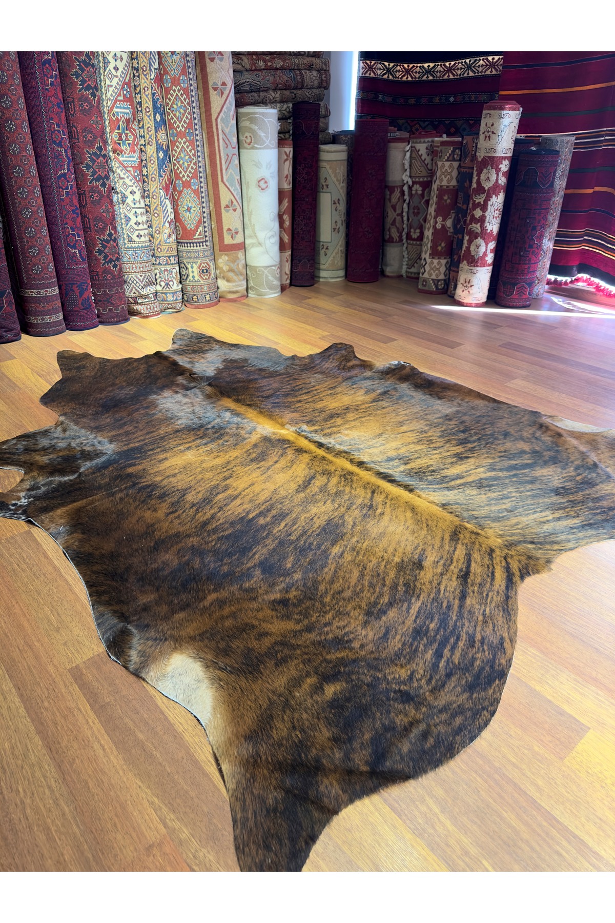 DOGANLAR ANTIQ GERÇEK DERİ NATUREL DANA DERİSİ 81 KOYU KAHVE 200X245 ...