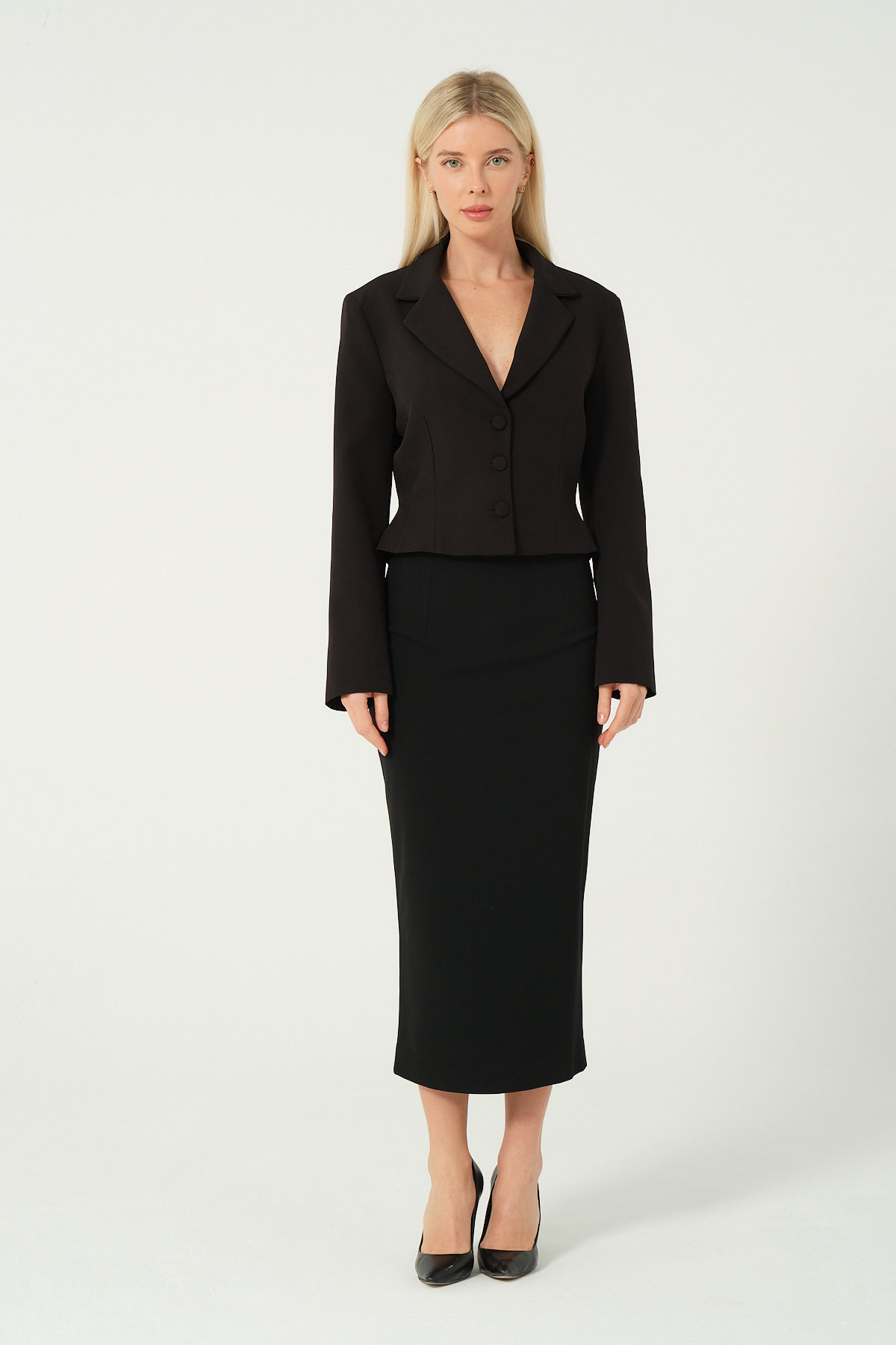 eva clothing Kadın Siyah Lüks Iki Parça Takım Elbise 1234592eva-1 ...