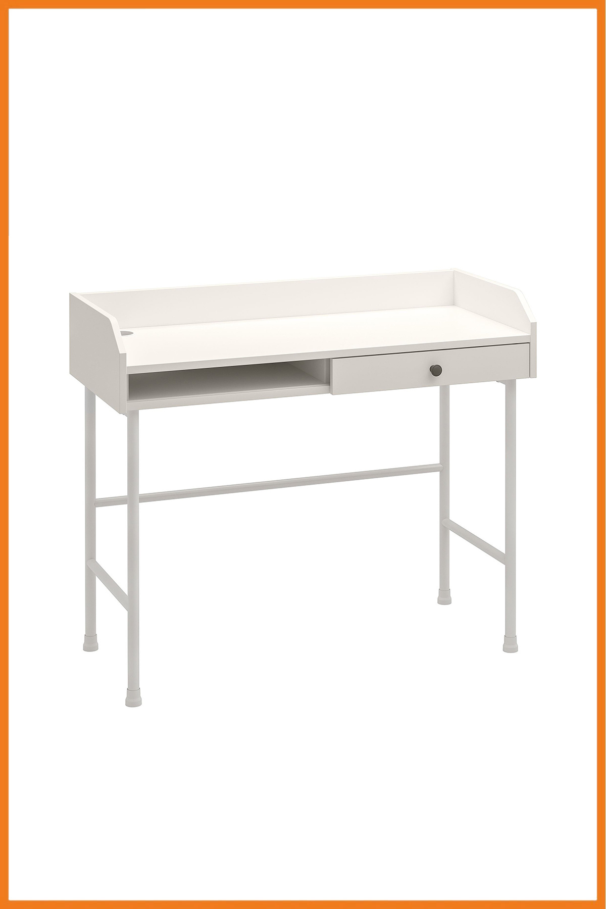 Alony Home Çalışma Masası Çekmeceli Çelik Çerçeve Sunta Panel ...