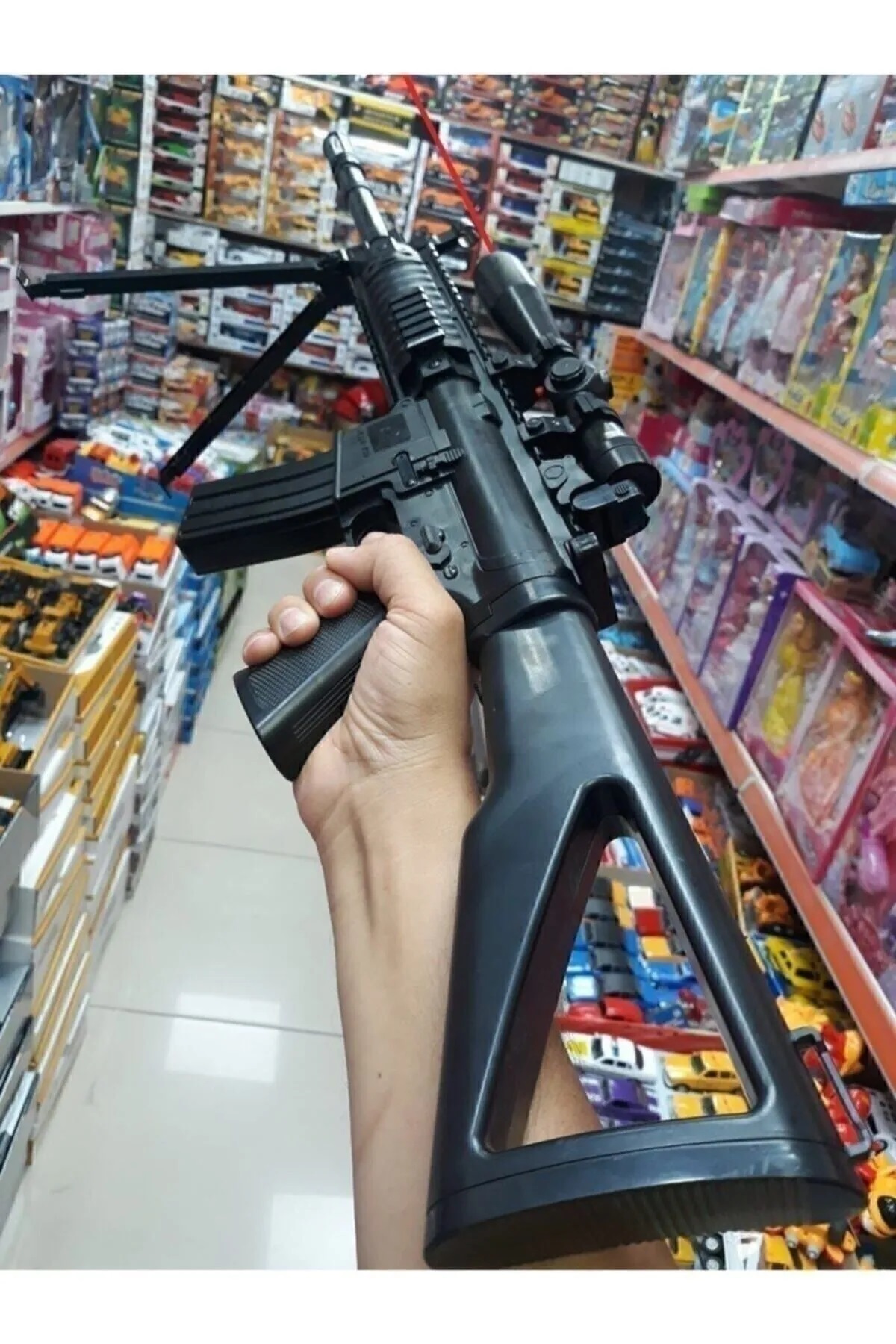 Brother Toys Lazerli Boncuk Atan Sniper AWP Oyuncak 82 Cm. Silah Keskin Nişancı Tüfeği Tabanca ...