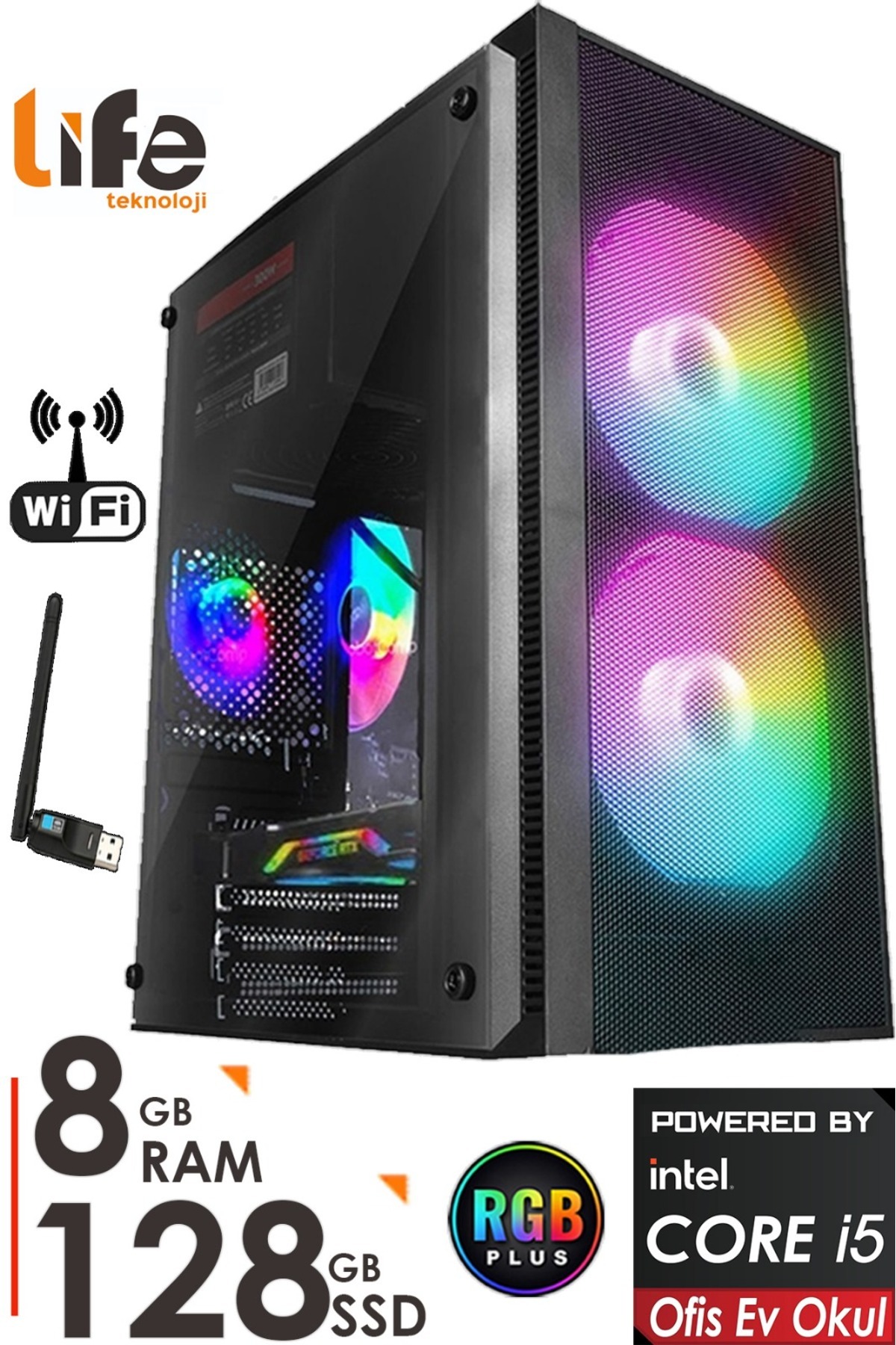 Life Teknoloji M61 i5 2400 8GB Ram 128Gb SSD Ofis Masaüstü Bilgisayar - Fiyatı, Yorumları