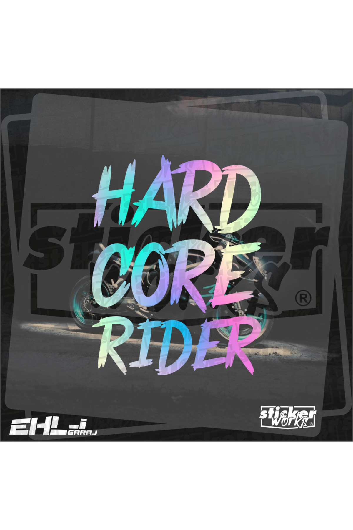 Pixel Hard Core Rider Hologram Sticker - Fiyatı, Yorumları