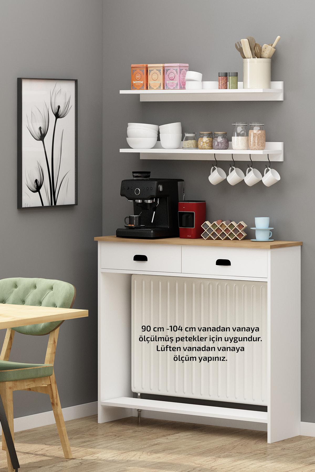 Avmpark Vira 110 Cm ( 90 Cm Ve 104 Cm Petekler Için ) Petek Üstü Kahve ...