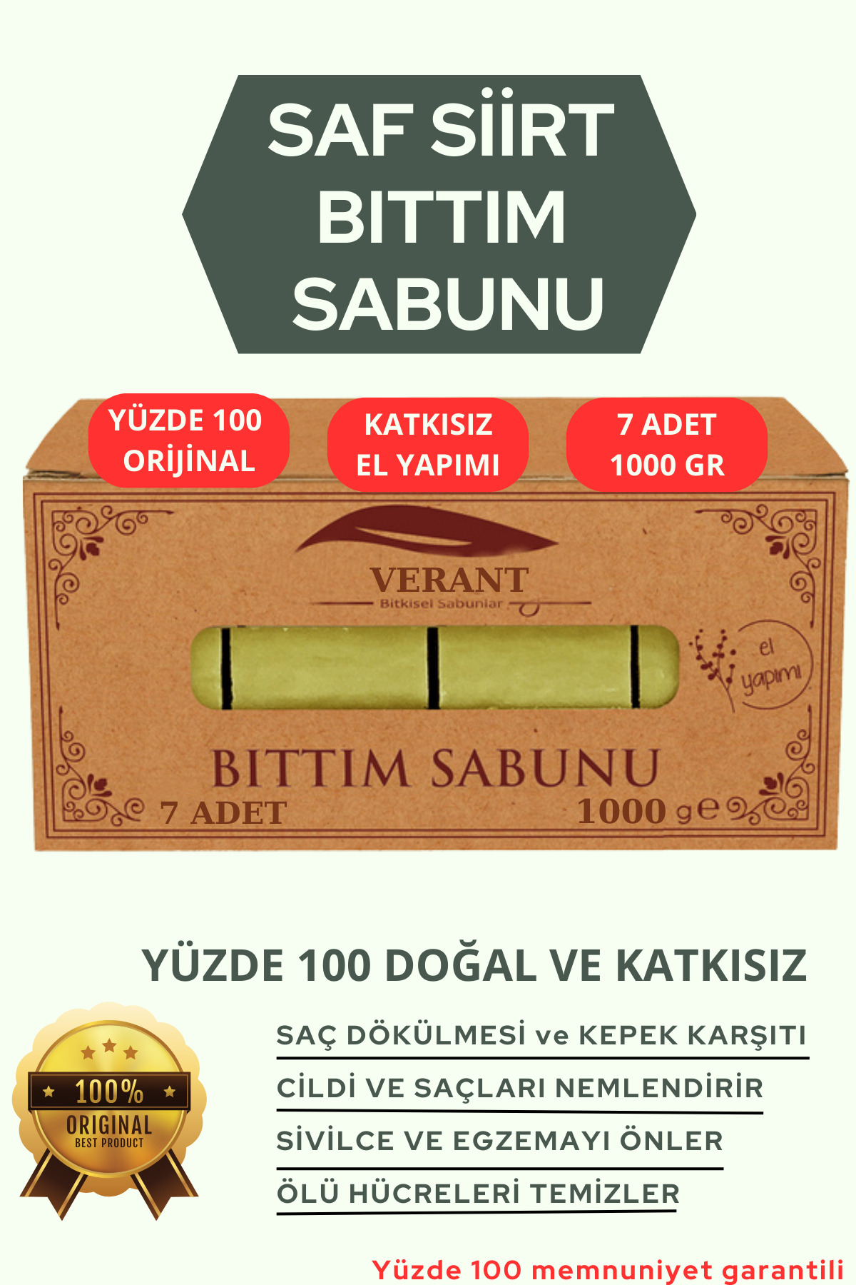 VERANT Kaşıntı - ve Egzema İçin Etkili Orijinal Bıttım Sabunu 1 KG ...