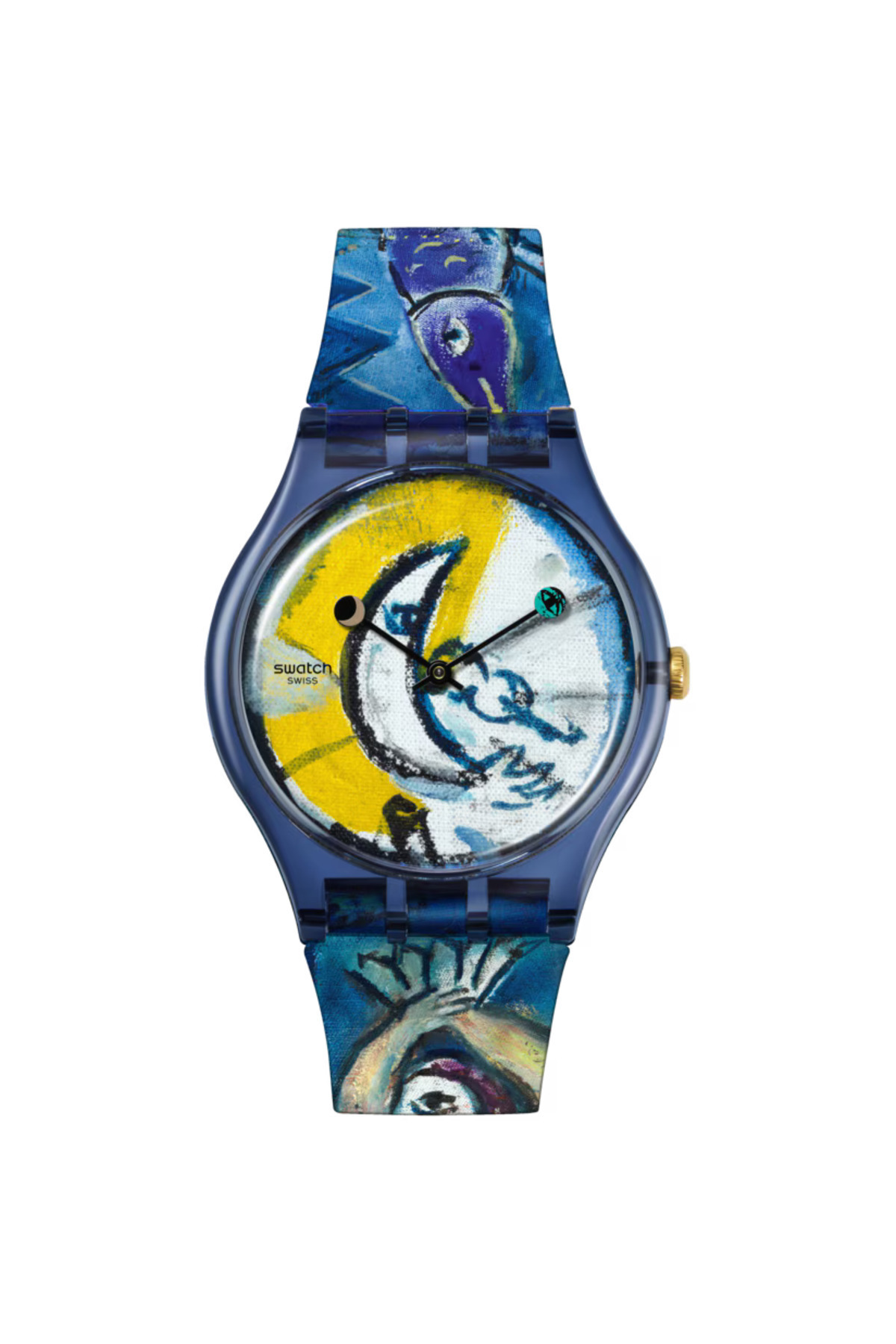 Swatch Tate Gallery SUOZ365 CHAGALL'S BLUE CIRCUS Unisex Kol Saati ...