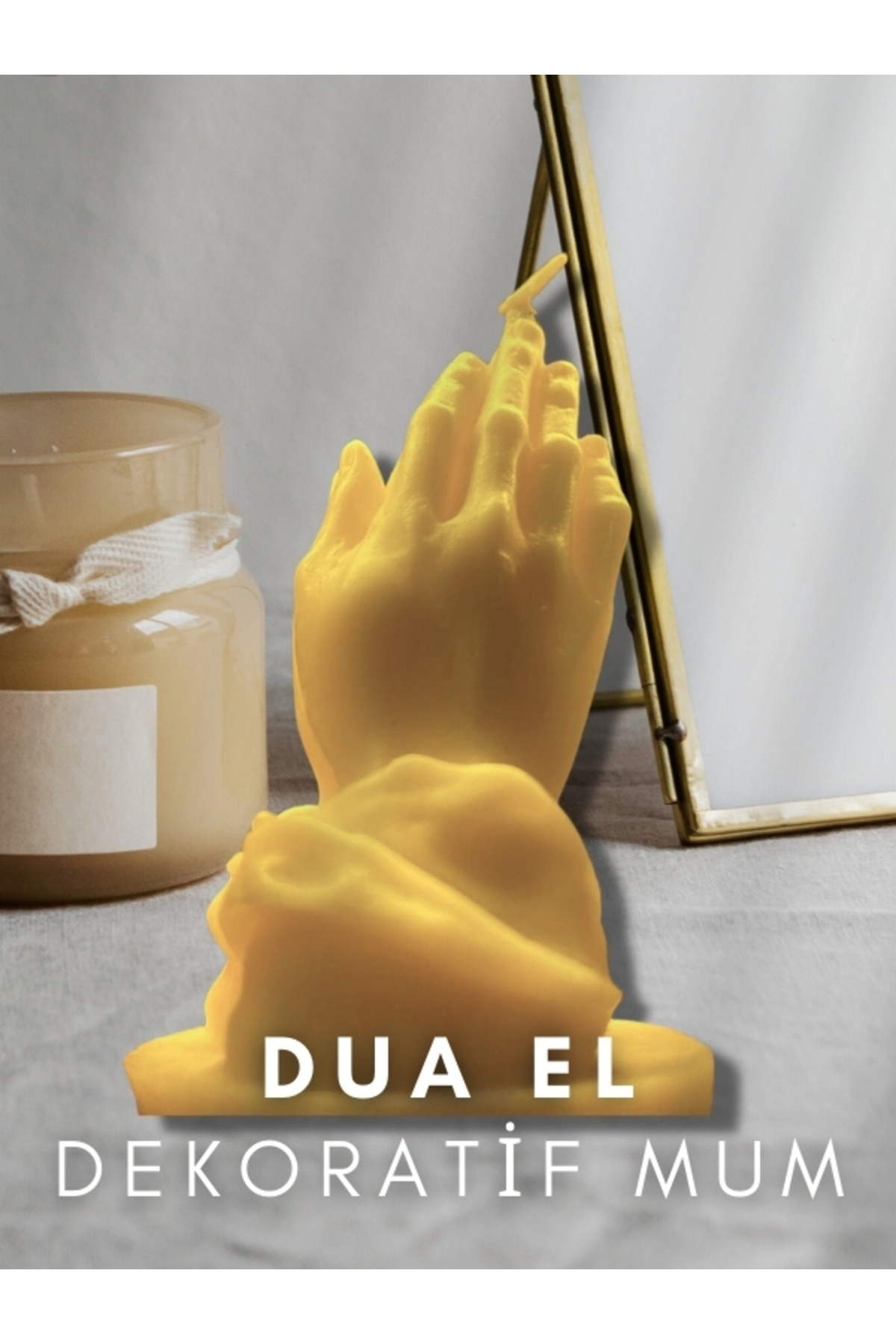 FFM Dekoratif Dua El Mum Organik Soya Mumu Özel Tasarım Yılbaşı Ev Hediyelik Premium Seri Koku ...