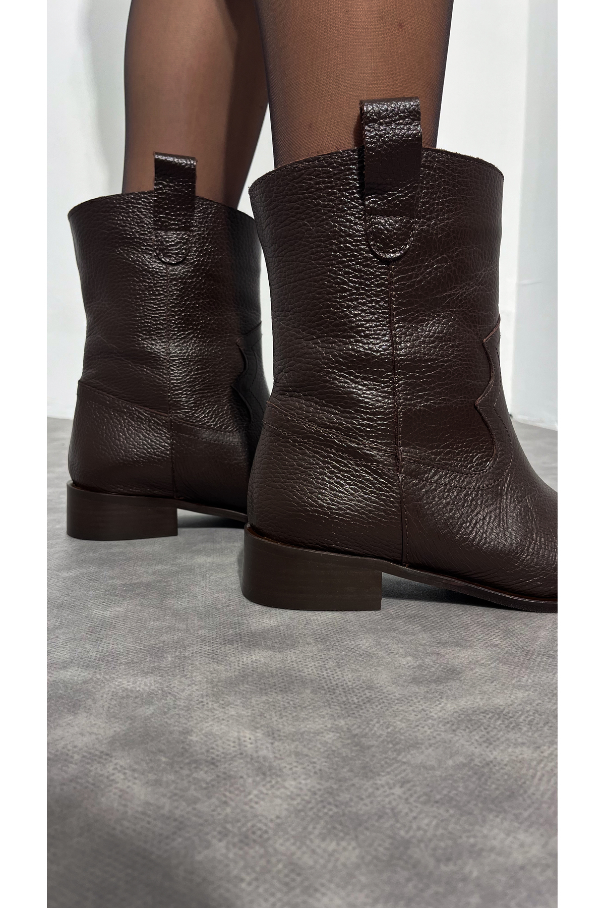 SİBA SHOES Sleipnir Hakiki Deri Kadın Acı Kahve Kovboy Bot - Fiyatı ...