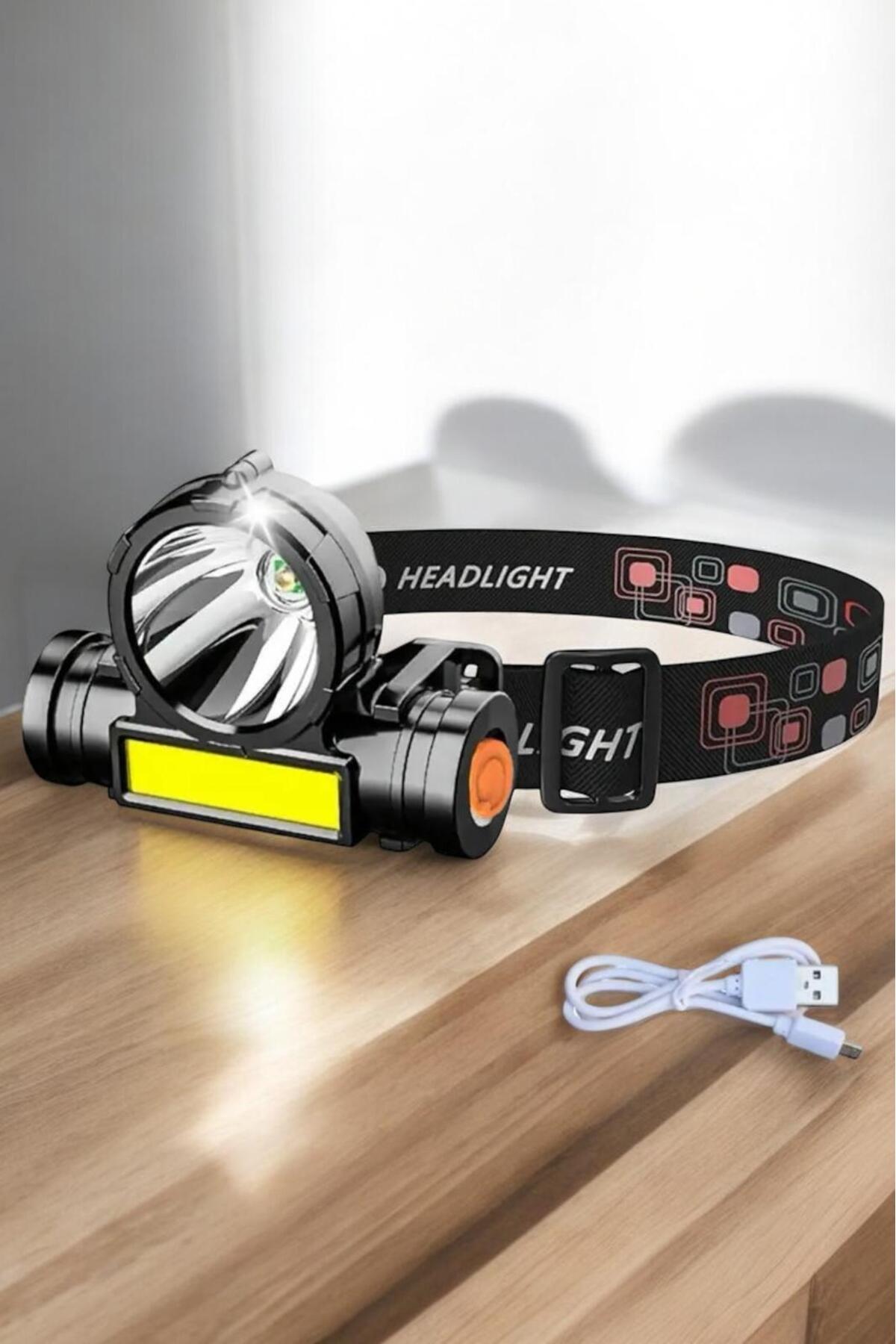 Kenko Kafa Feneri Ultra Güçlü Şarjlı Kafa Lambası Cob Led Avcı Balıkçı ...