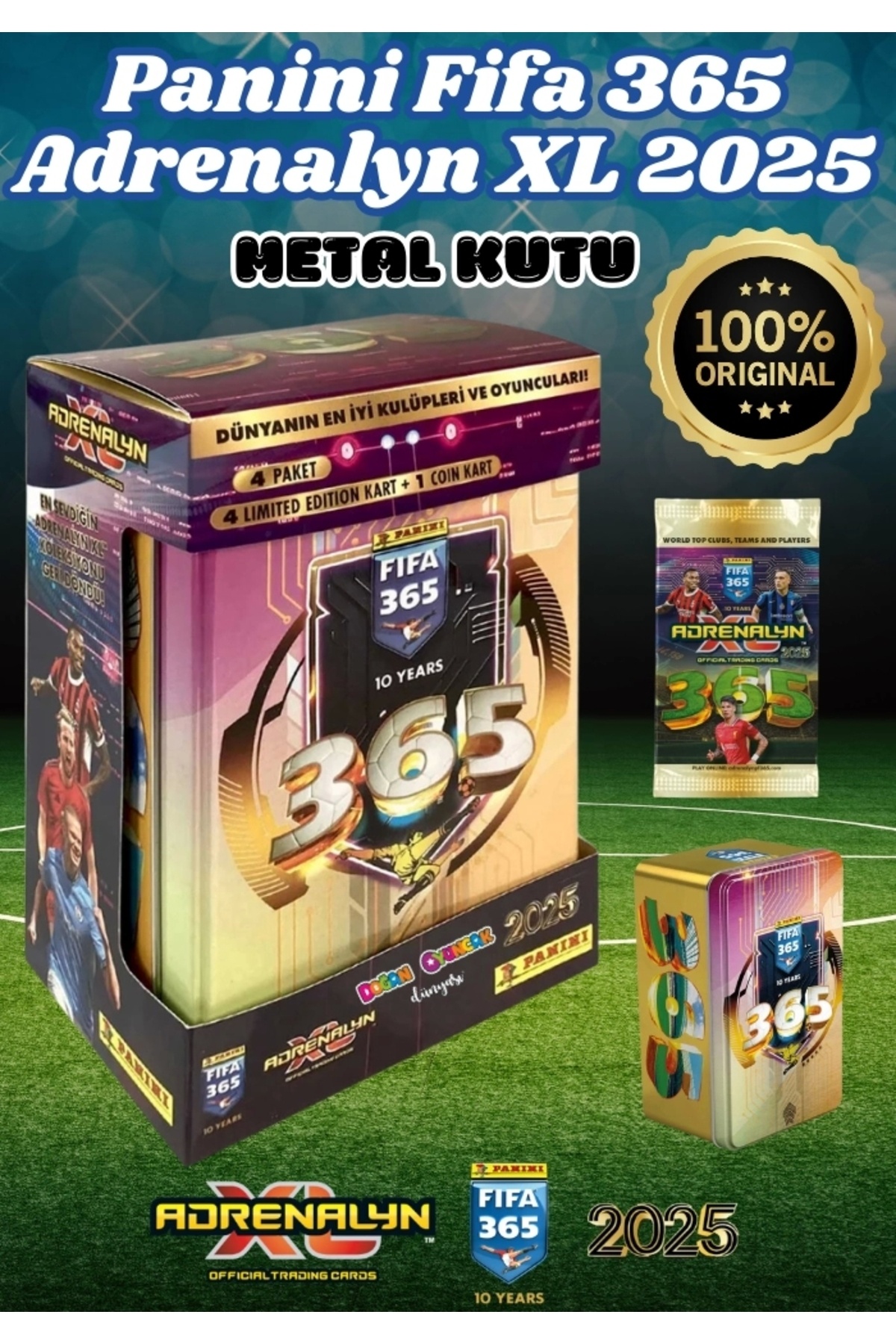 Doğan Oyuncak Dünyası Panini FIFA 365 Adrenalyn XL 2025 Metal Kutu Paketi - Futbolcu Kartları ...