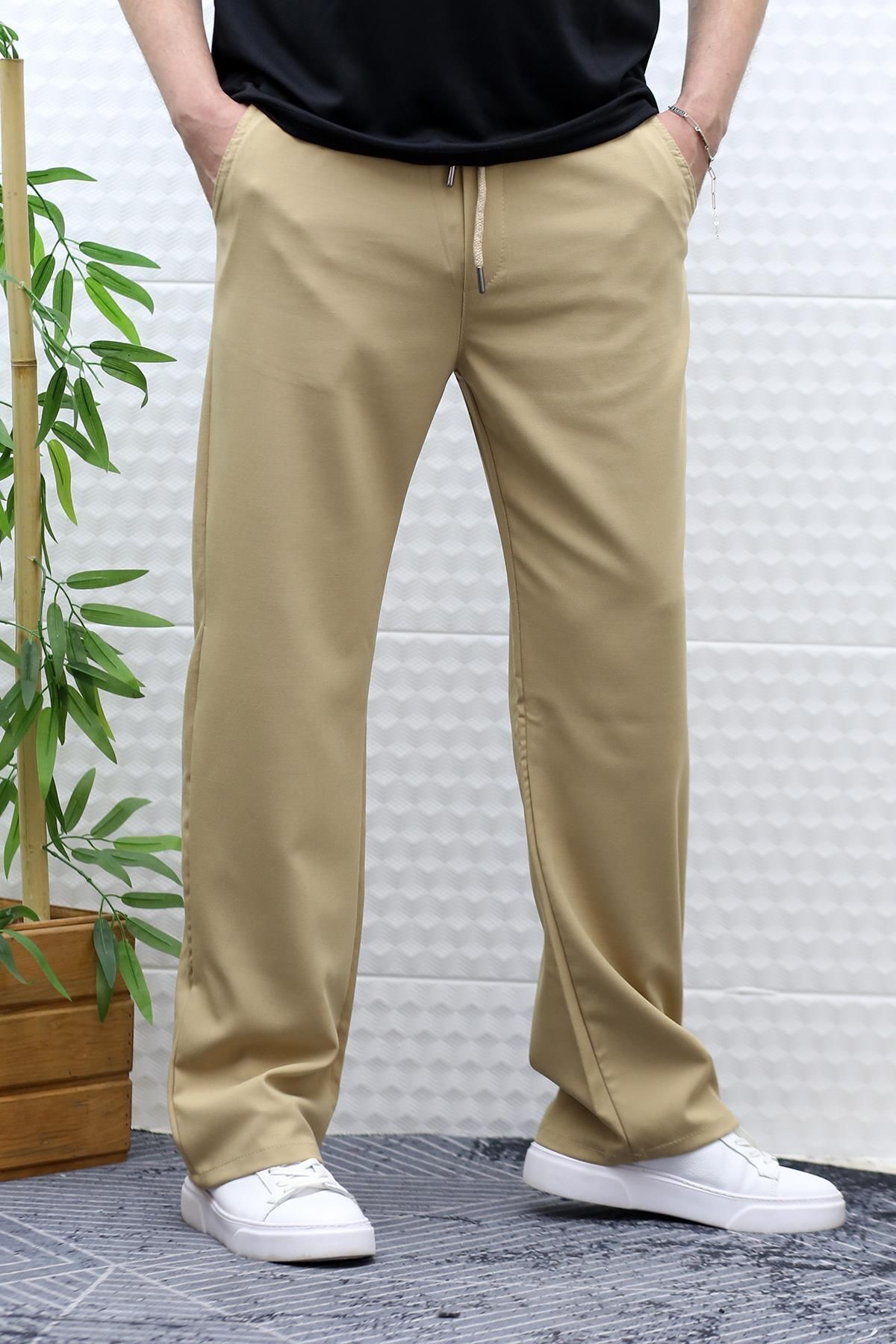WAFRA Pantaloni largi de vară pentru bărbați - talie elastică- Trendyol