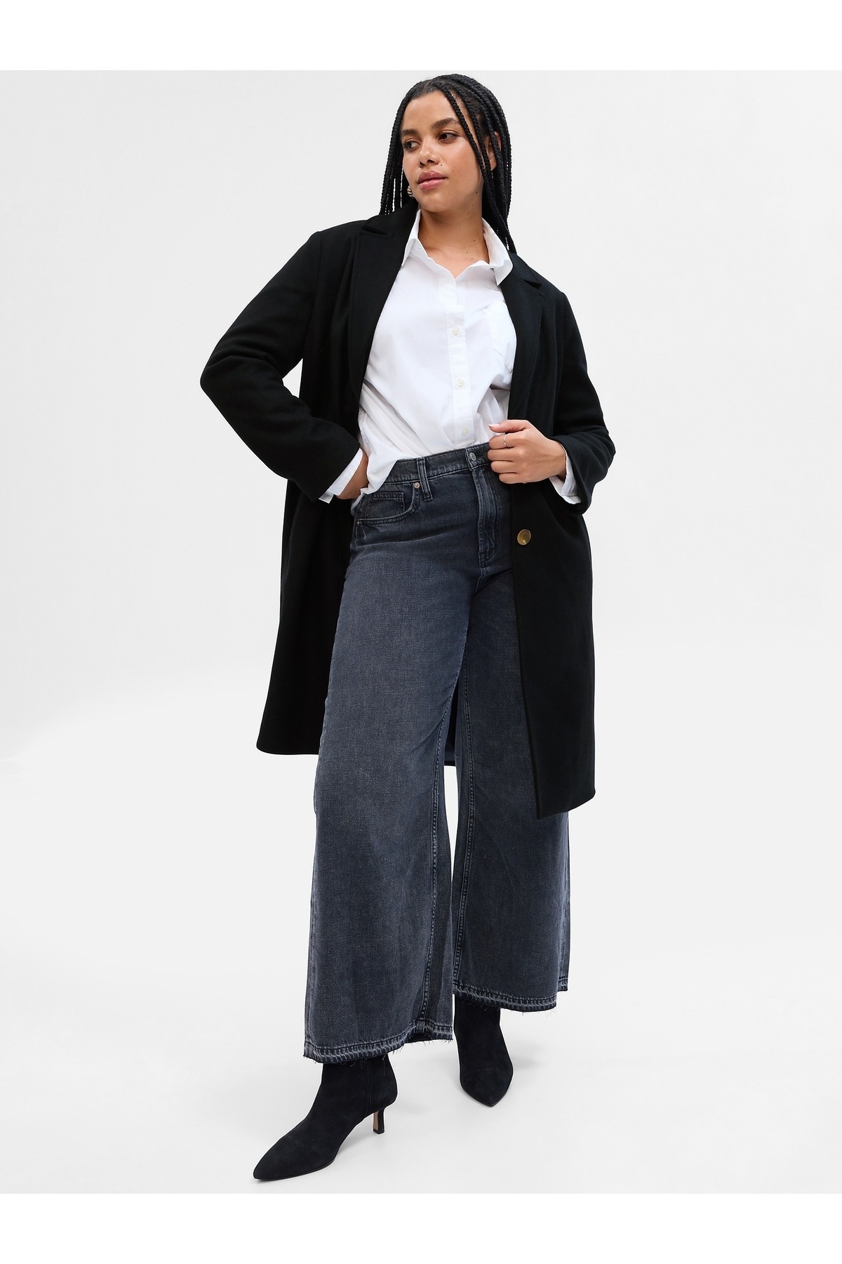 GAP Kadın Siyah Uzun Kaban Fiyatı, Yorumları - Trendyol