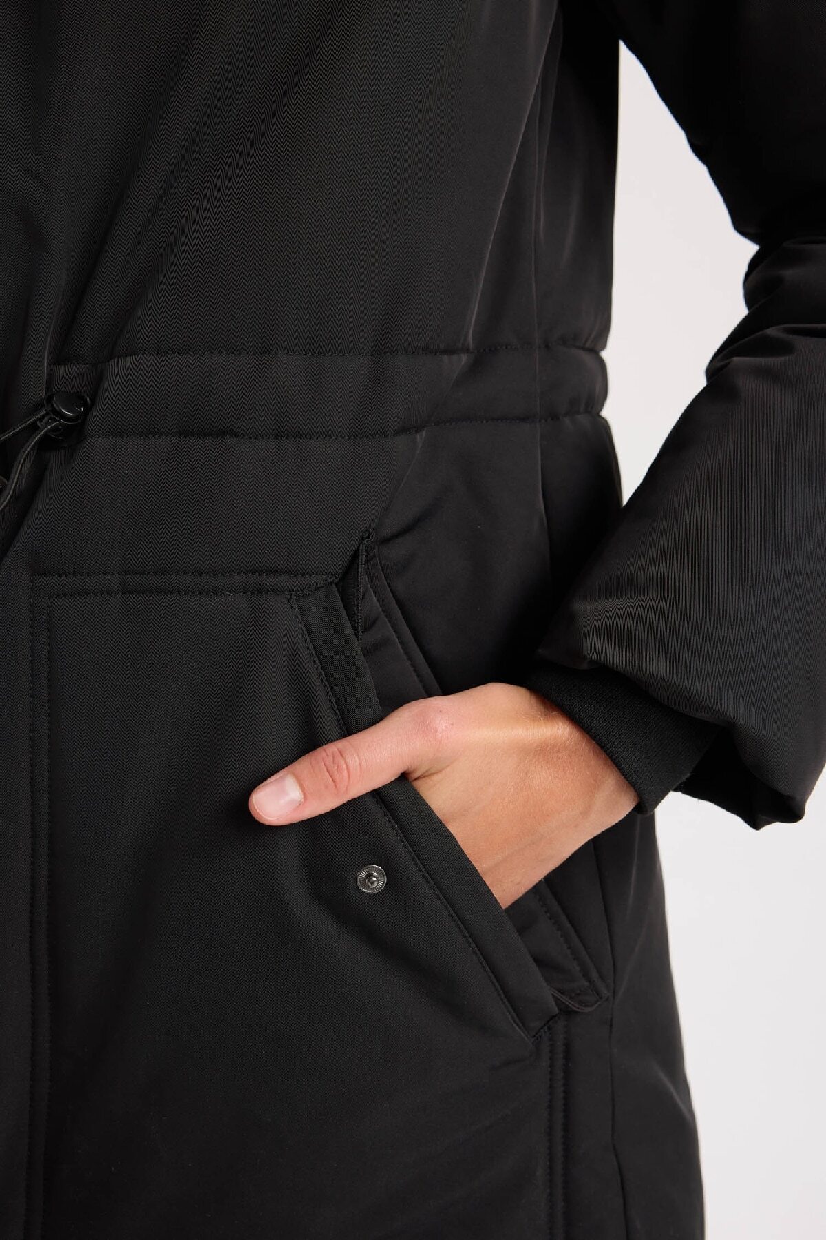 Defacto Su İtici Şişme Mont Parka Oversize Geniş Kalıp Çıkarılabilir ...
