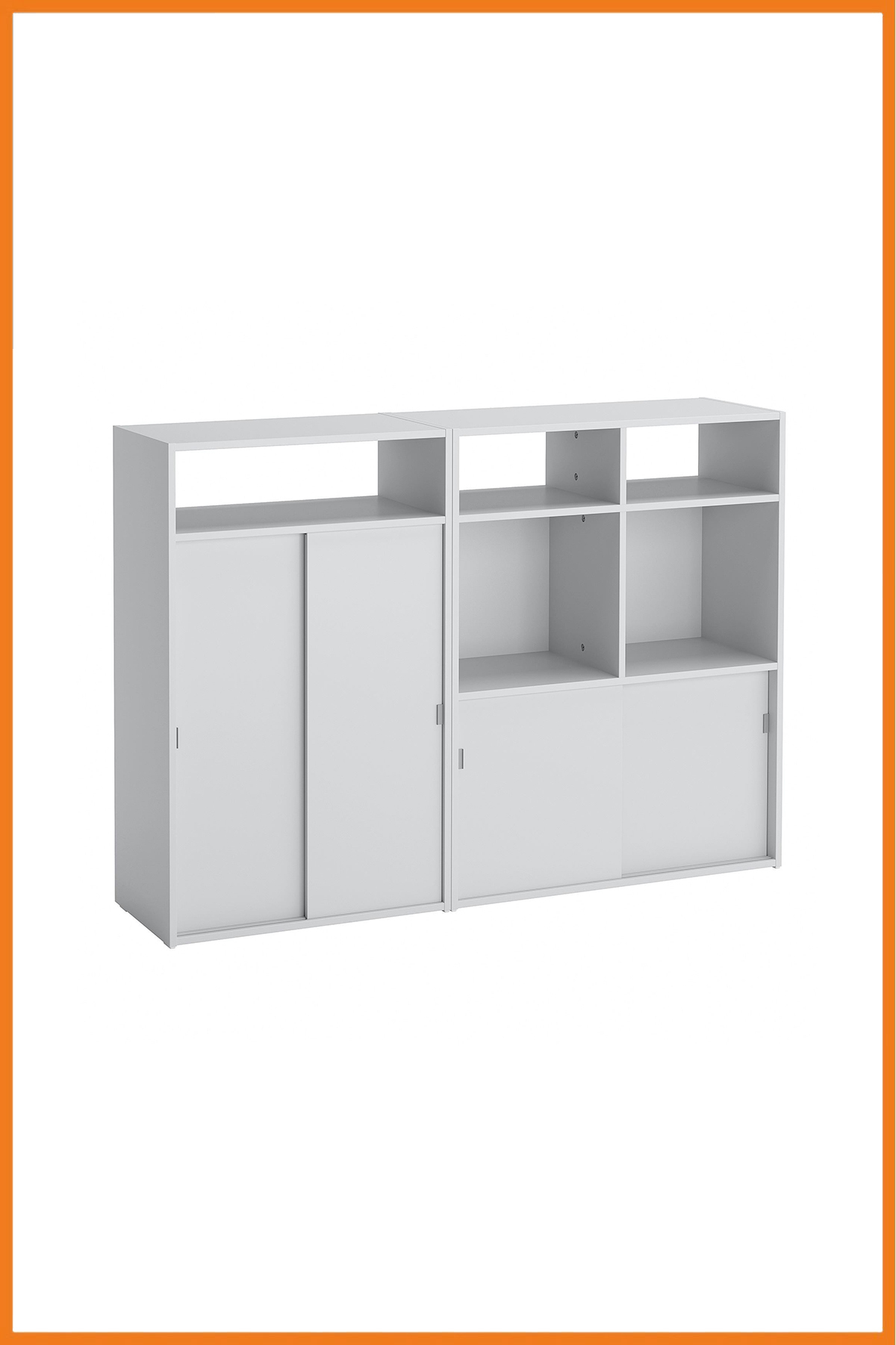 Alony Home Dolap Sürgülü Kapaklı Raflı Mdf Sunta Ofis Eşya Evrak Dosya ...
