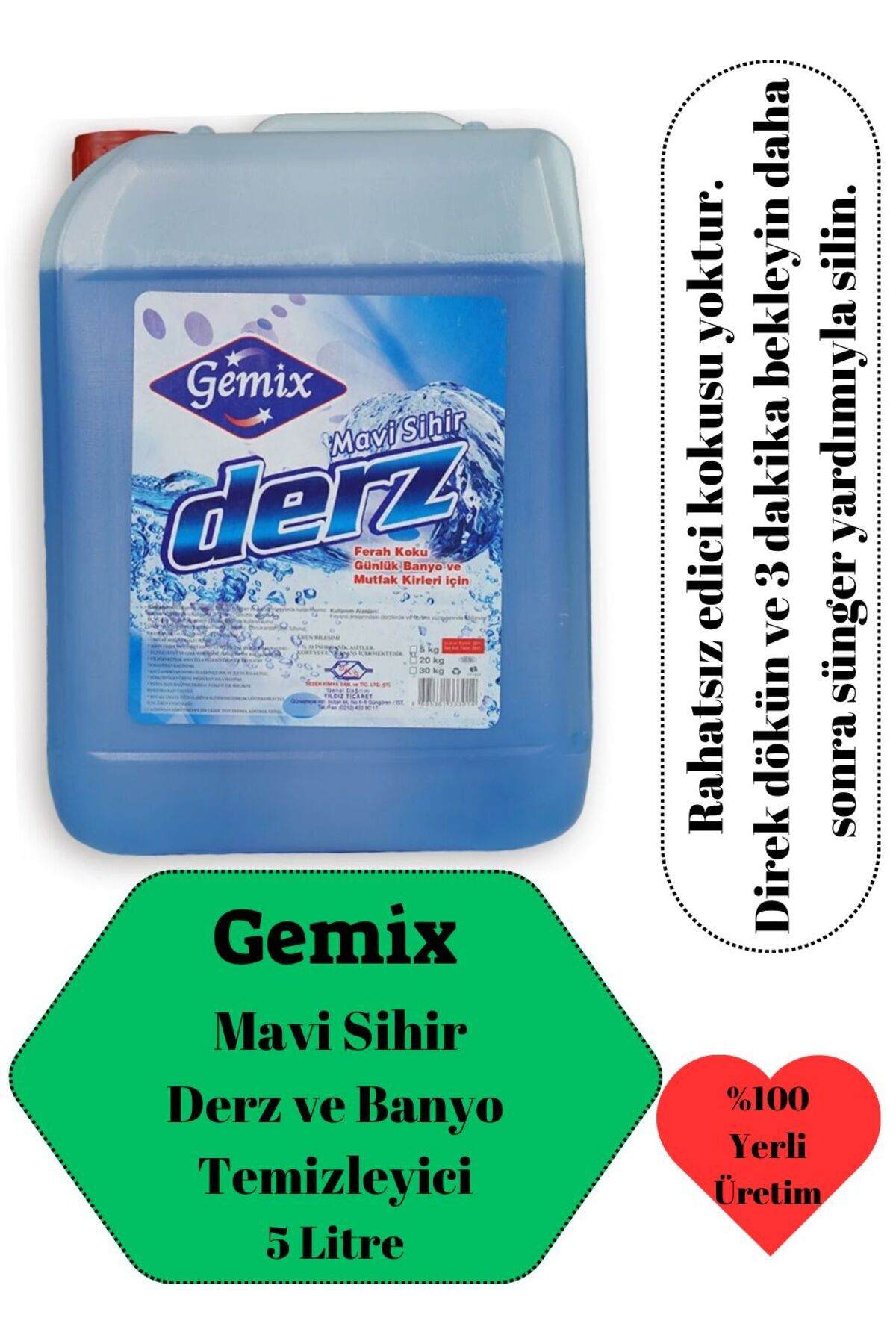 GEMİX Gemix Derz Temizleyici Mavi Su Sihirli Formül 5 kg - Fiyatı ...