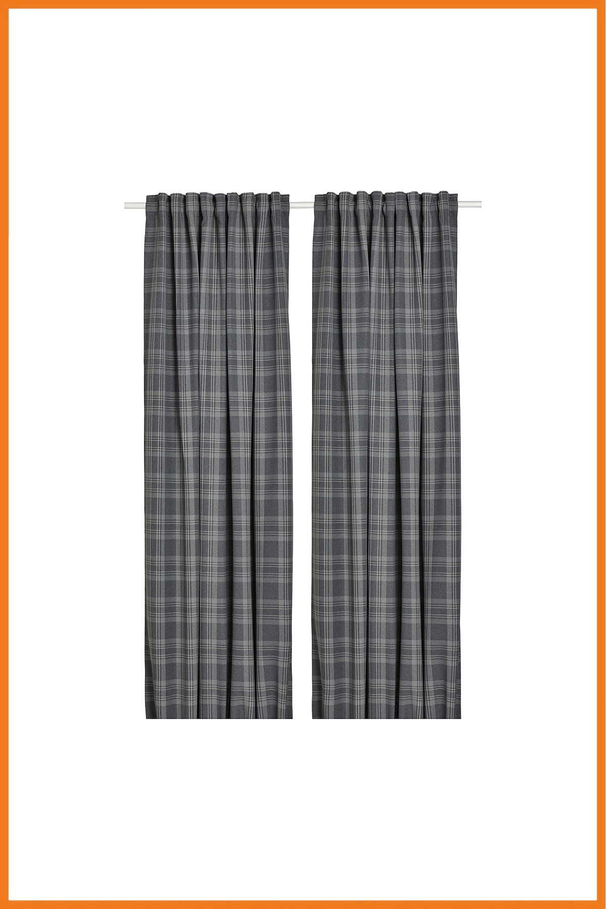 Alony Home Karartma Perde 2 Kanatlı Işık Geçirmez Ekose Desen Polyester ...