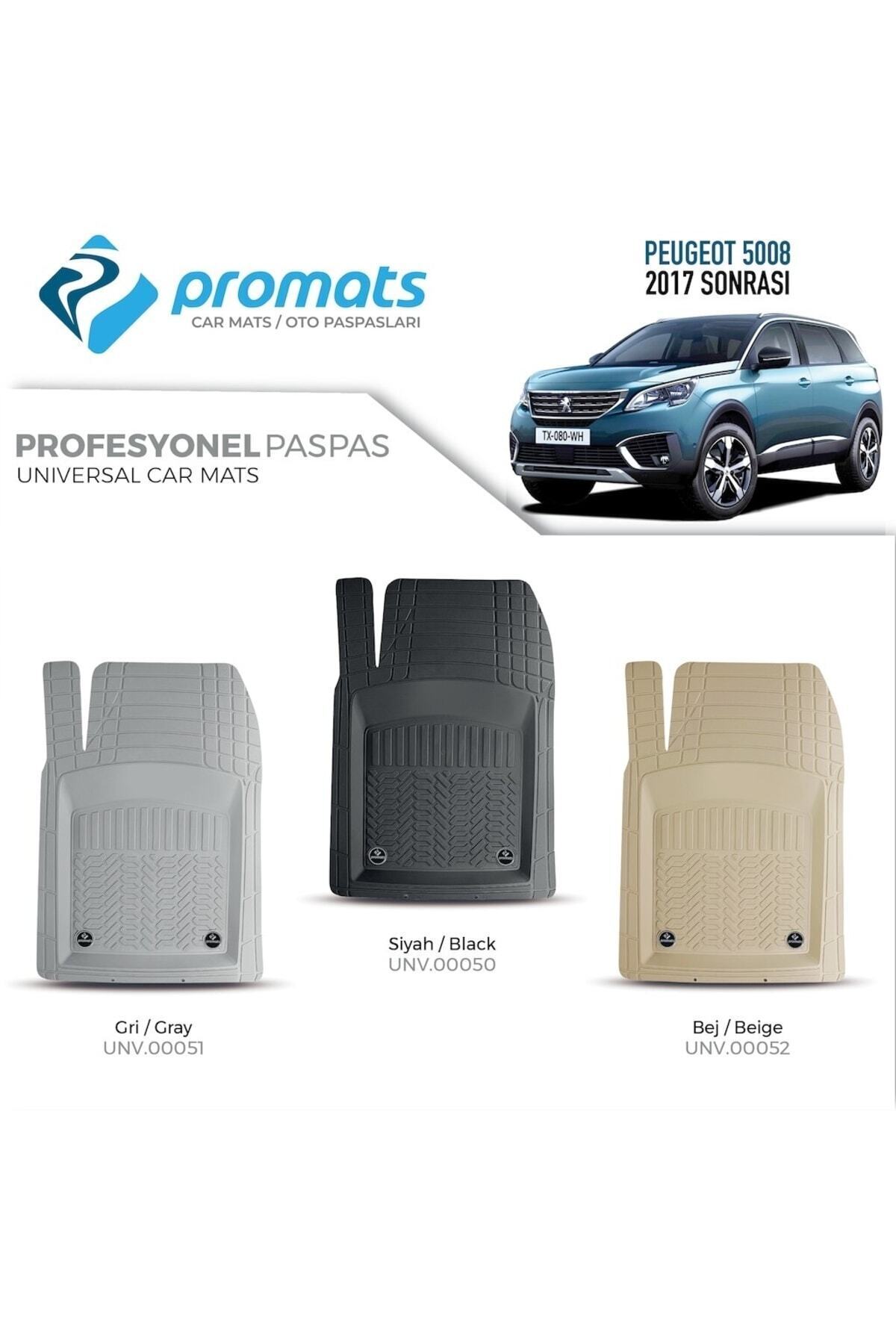 Promats Peugeot 2008 2017 Sonrası Paspas Profesyonel 4d (gri) - Fiyatı ...