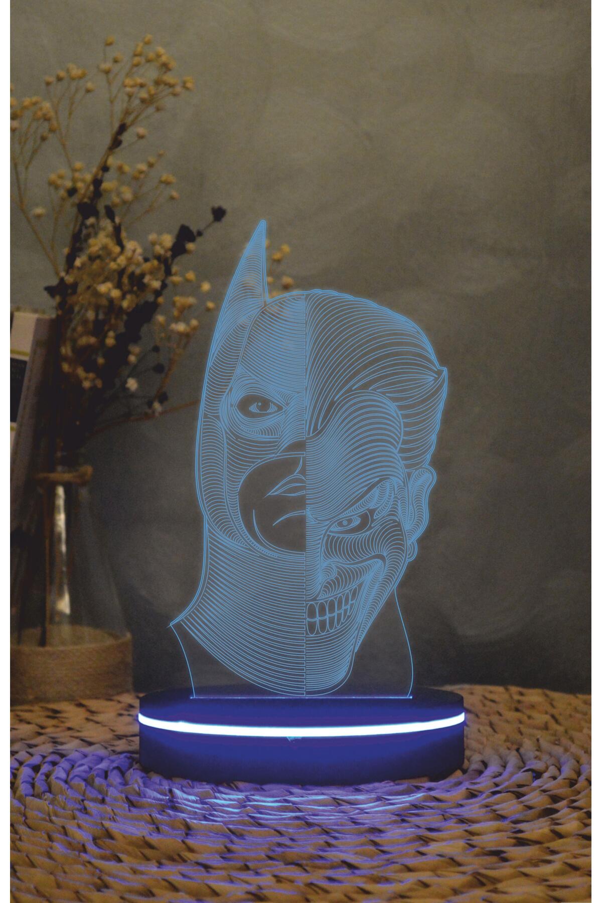 Yubi Design Batman Joker - 3 boyutlu led lamba 16 renk dekoratif anime gece lambası 3D - Fiyatı ...