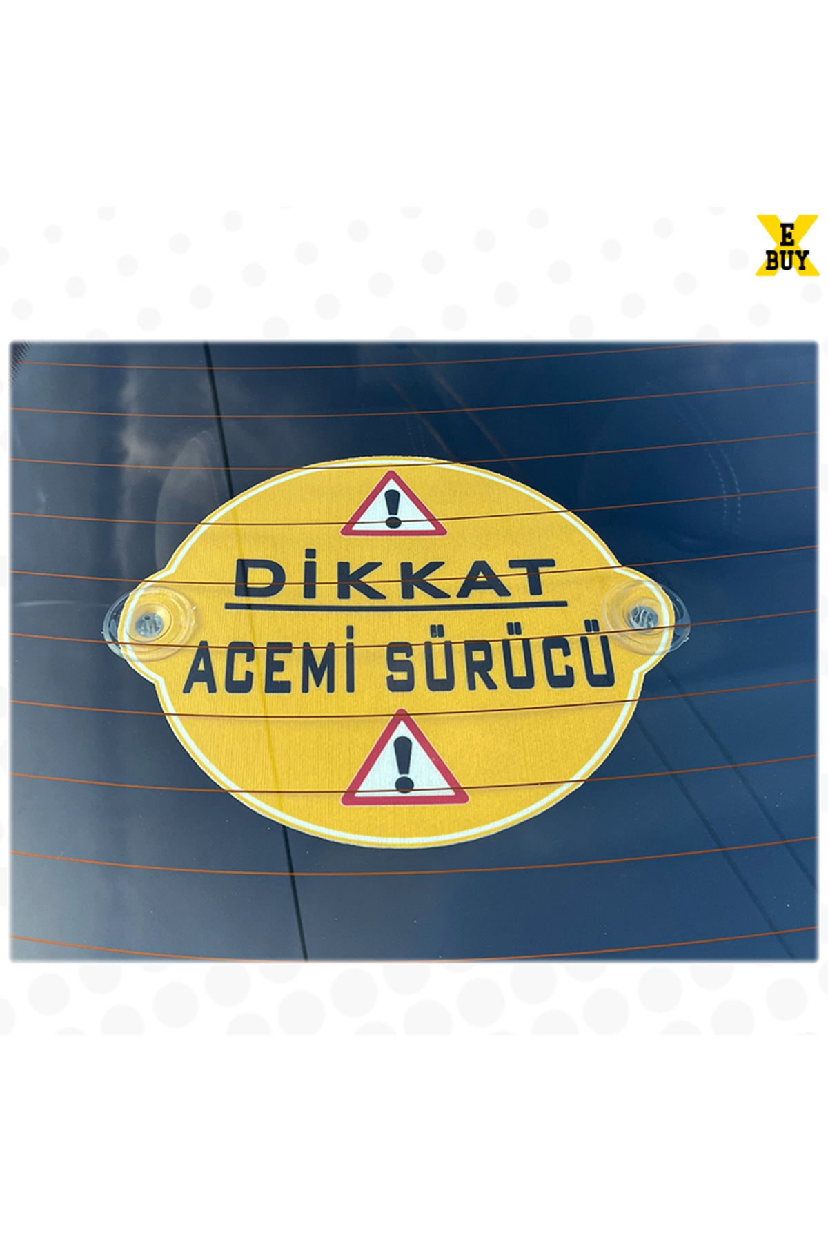 MEGBUY Sarı Zemin Üzerine Siyah Renk Dikkat Acemi Sürücü Yazılı Araba ...