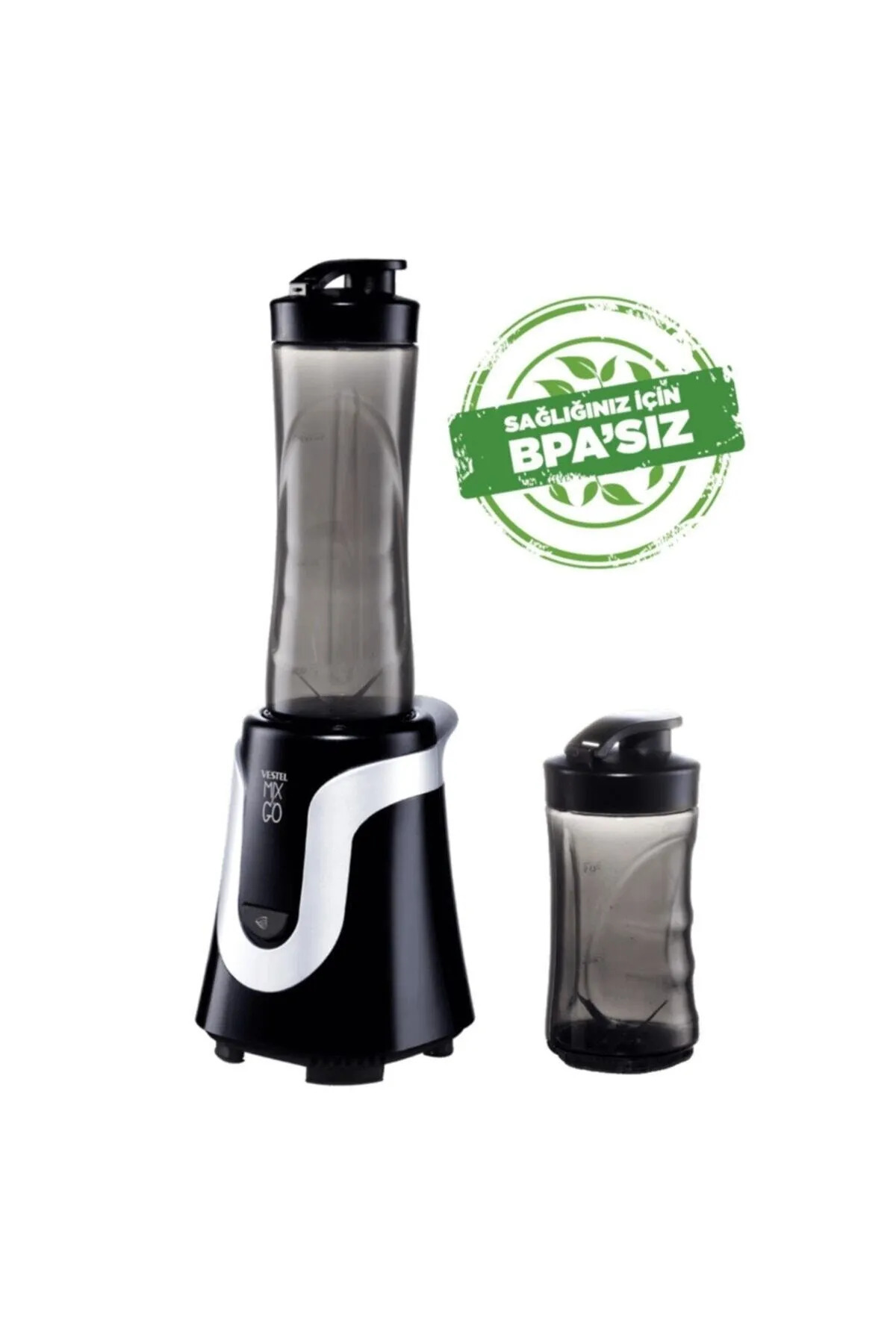 VESTEL Mix&go Smothie Blender, SİYAH,MAVİ,PEMBE,YEŞİL(300 W, 1 ADET 600 ...