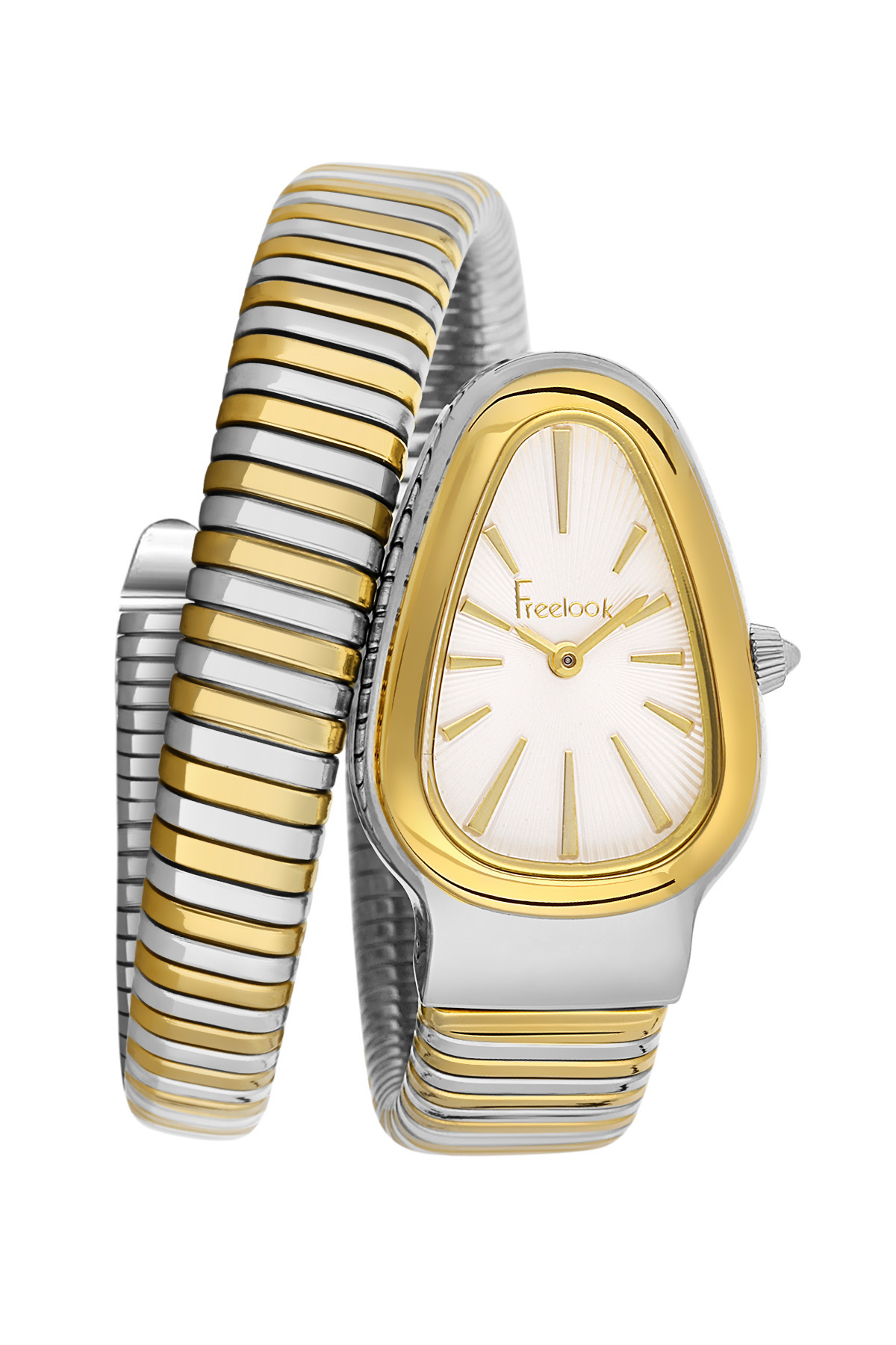 Freelook Fl.1.10422.6 Yılanlı Model Gold Silver Bicolor Serpenti Kadın ...