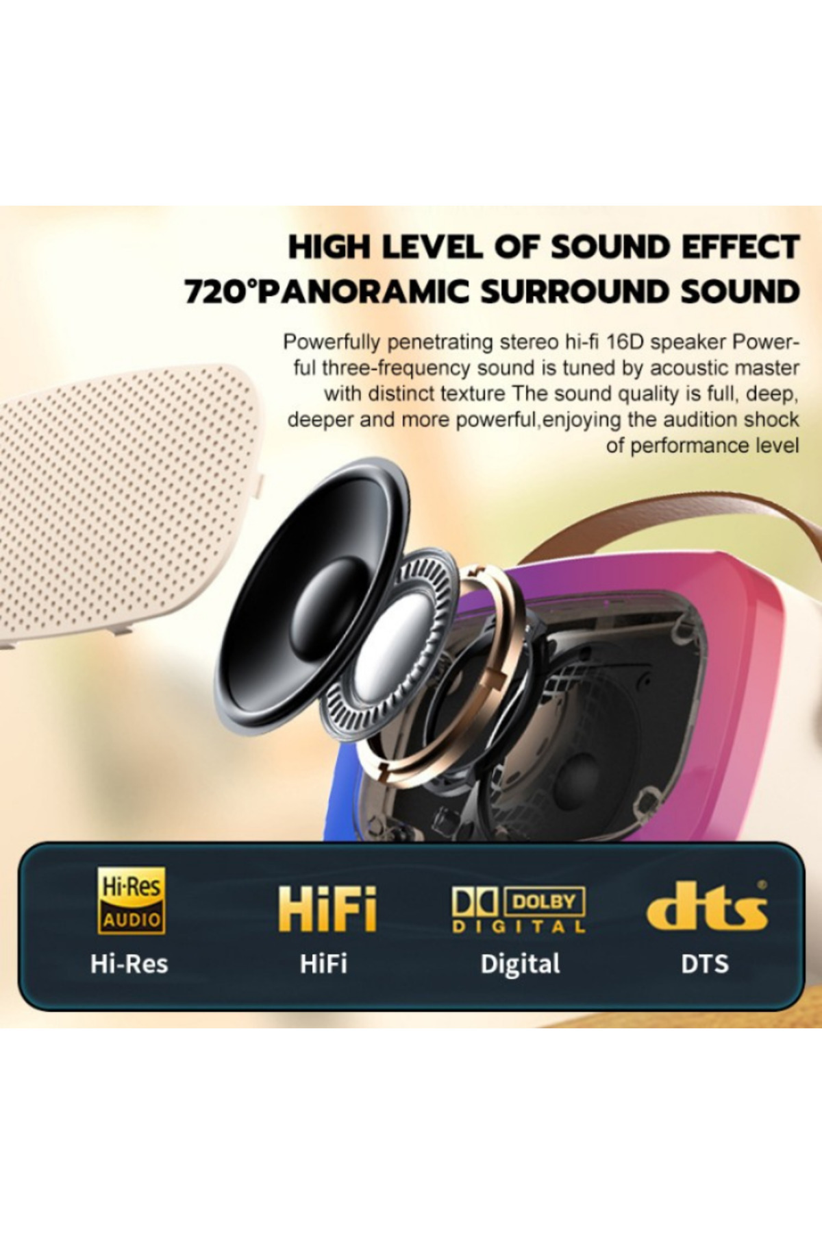 SONREİR XM66 Mini Karaoke Speaker Taşınabilir Bluetooth Hoparlör ...