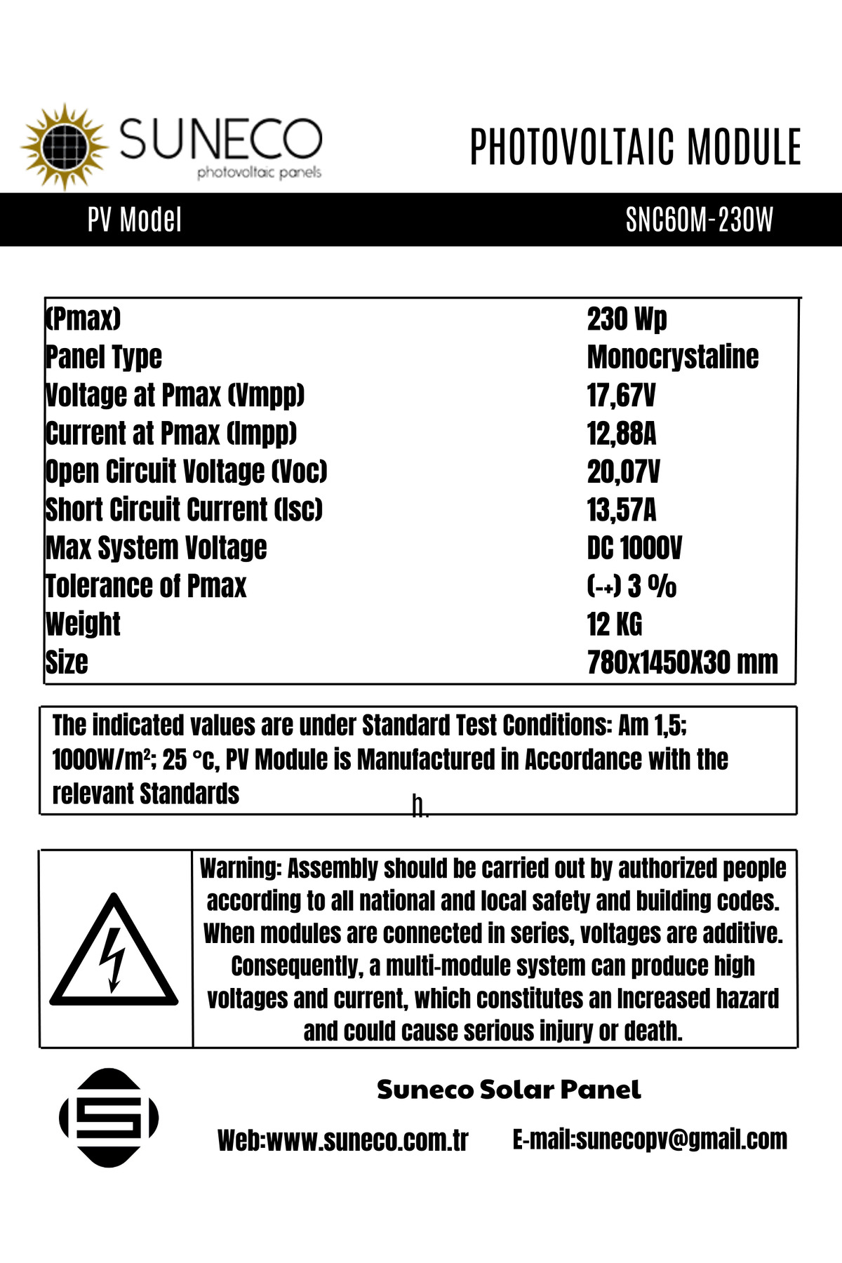 Suneco 230w Watt Half-cut Monokristal Solar Güneş Paneli A Sınıf 12volt ...