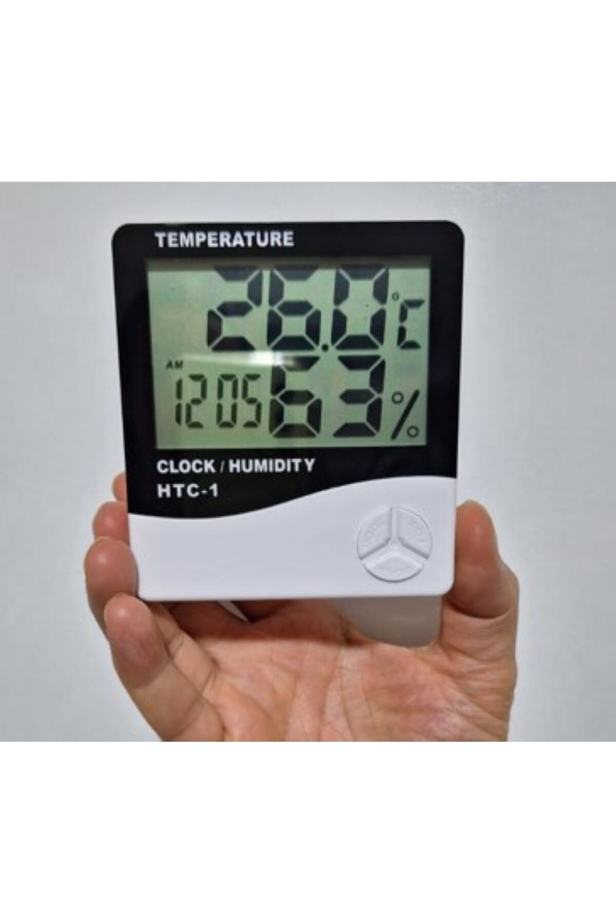 HTC-1 Dijital Termometre, Sıcaklık ölçer, Nem ölçer, Masa Saati, Alarm ...