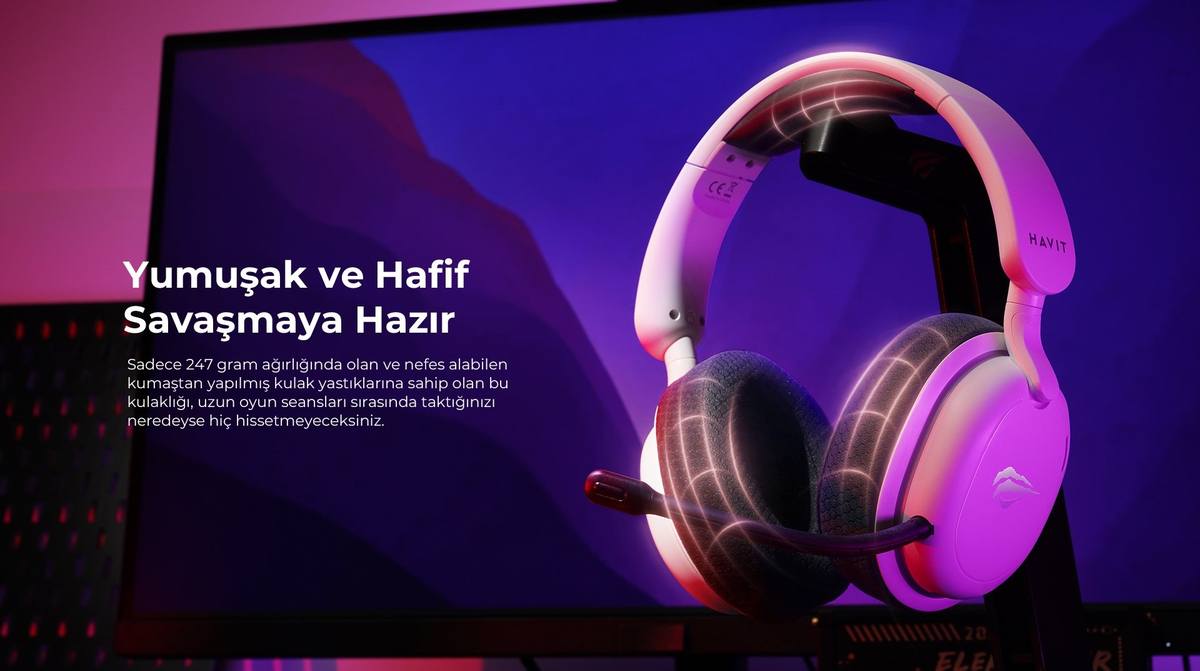 Havit Gamenote Fuxi-H7 RGB Kablosuz Gaming Oyuncu Kulaklığı - Fiyatı ...