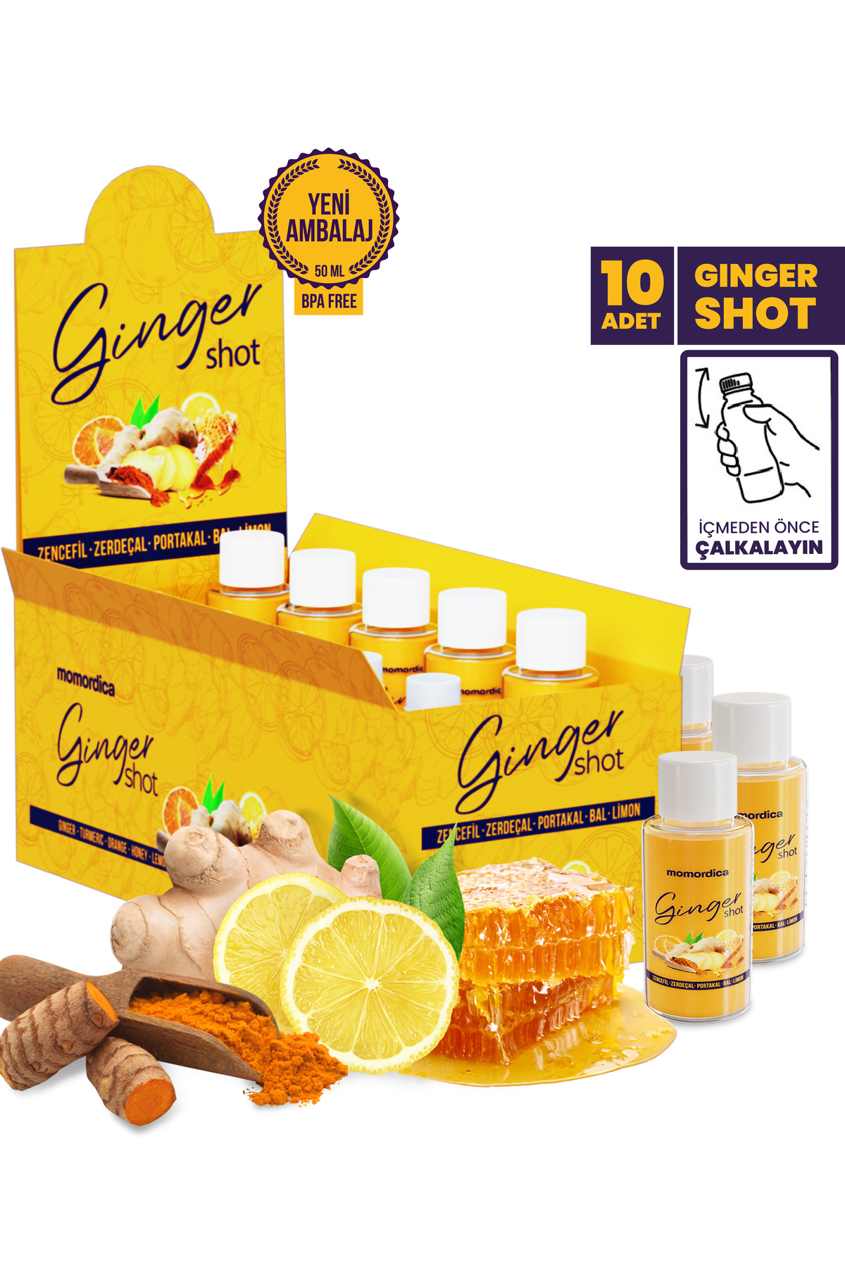 MOMORDİCA Ginger Shot - 10 Adet Fiyatı, Yorumları - Trendyol