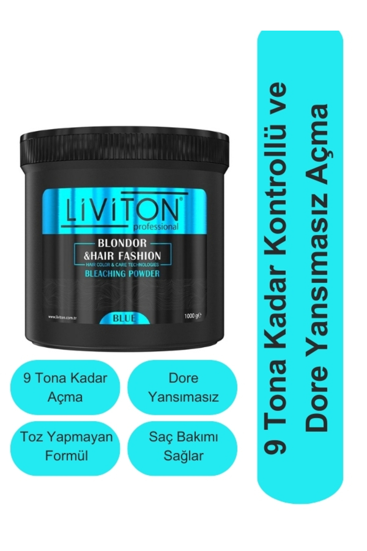 Liviton Professional Toz Açıcı Blue 1000gr (blonder Bleanching Powder ...