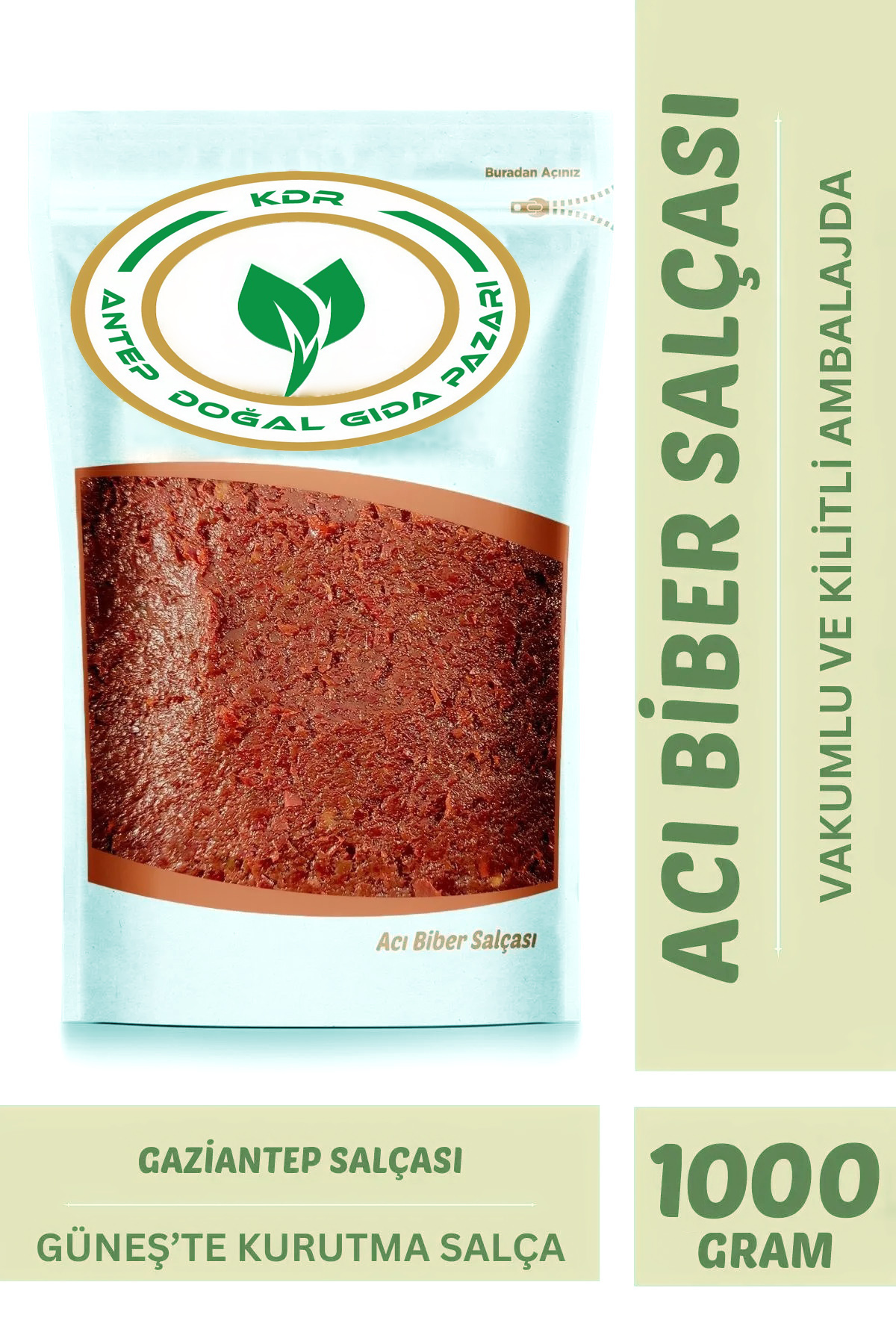 KDR ANTEP DOĞAL GIDA PAZARI Acı Biber Salçası 1 kg - Fiyatı, Yorumları