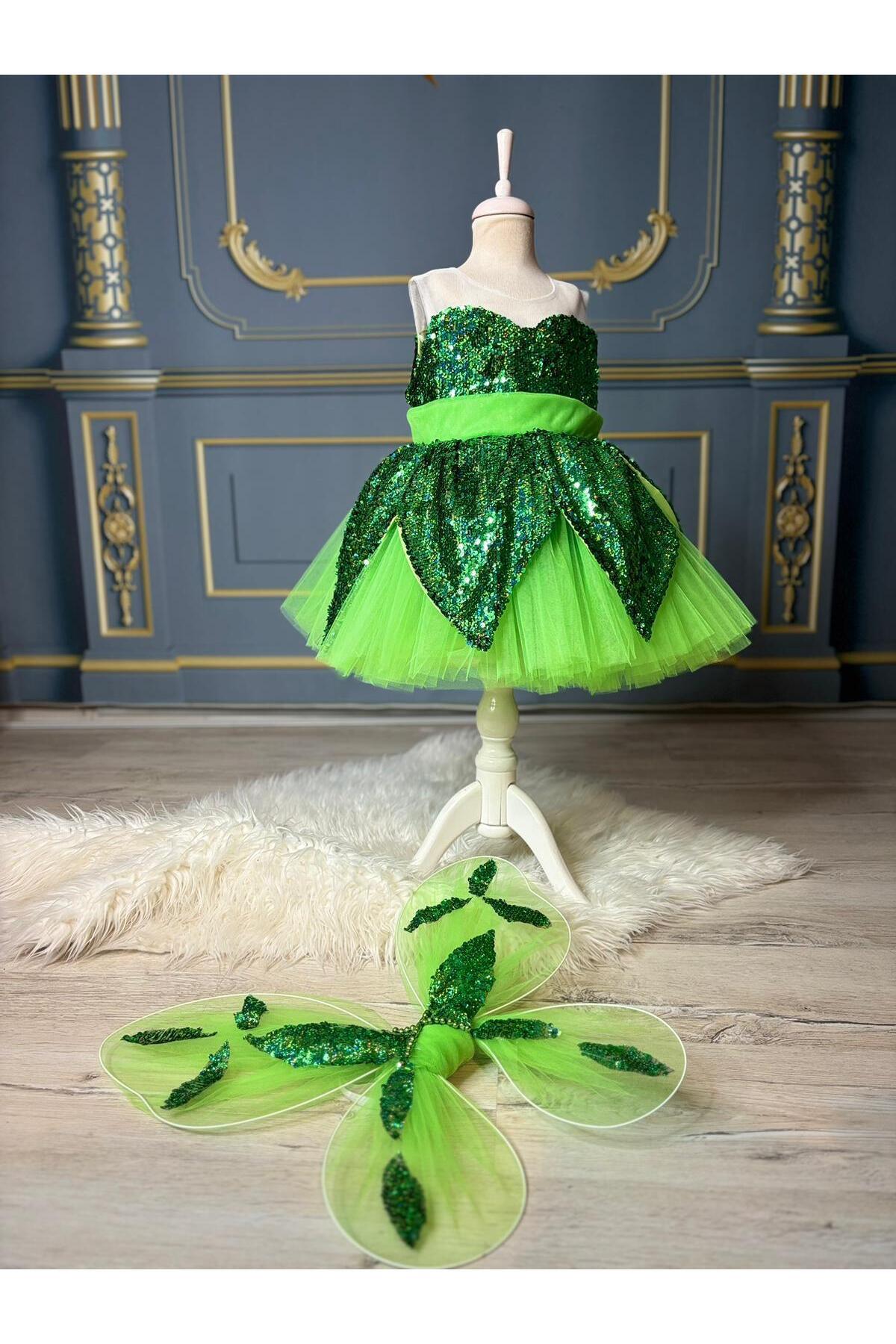 shop Kız Çocuk Tinkerbell Kostümü, Peri Elbisesi, Tinkerbell Kız Çocuk ...