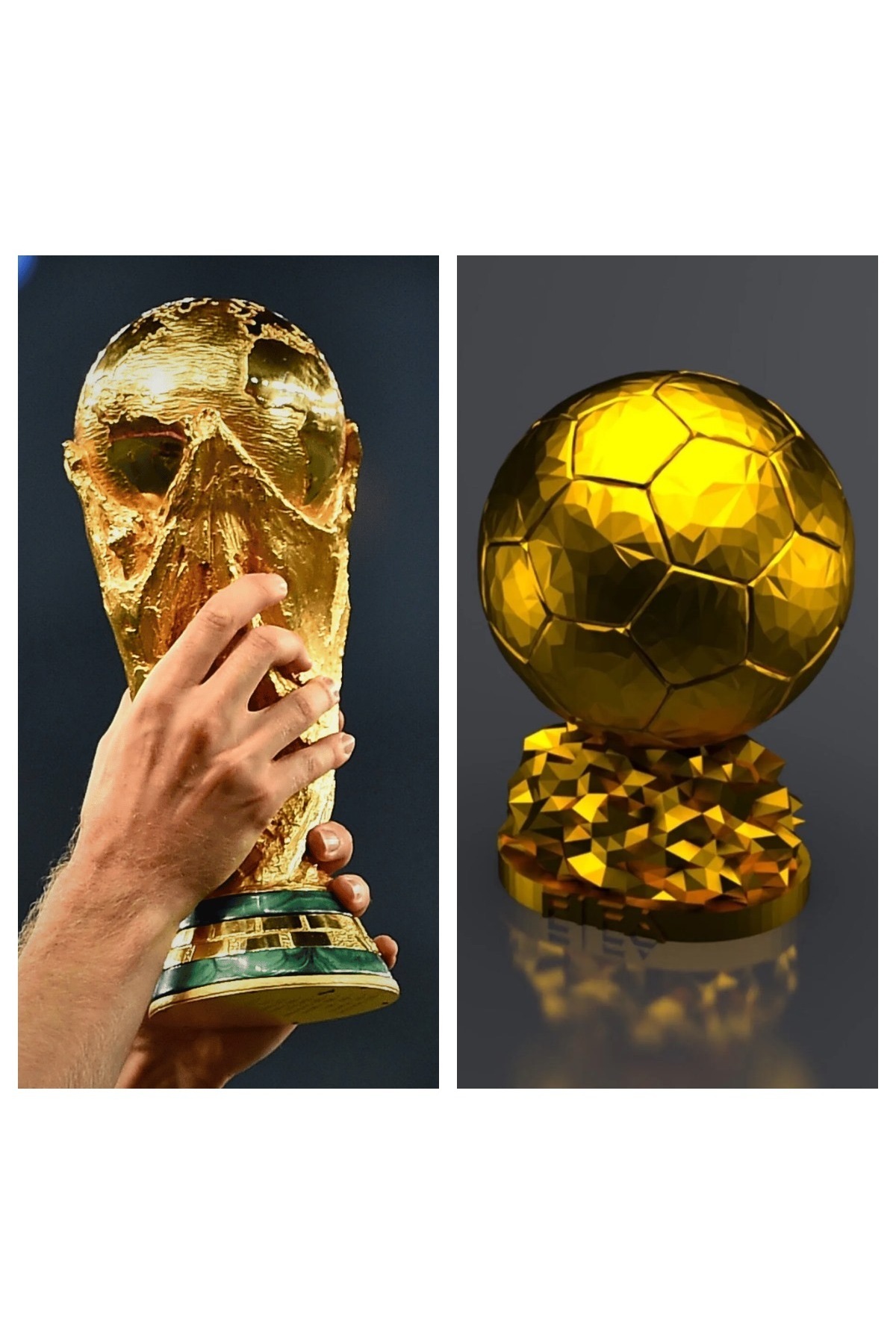 Goplast Premium 30 Cm Dünya Kupası - 20 Cm Ballon’dor Kupası (2’Lİ ...