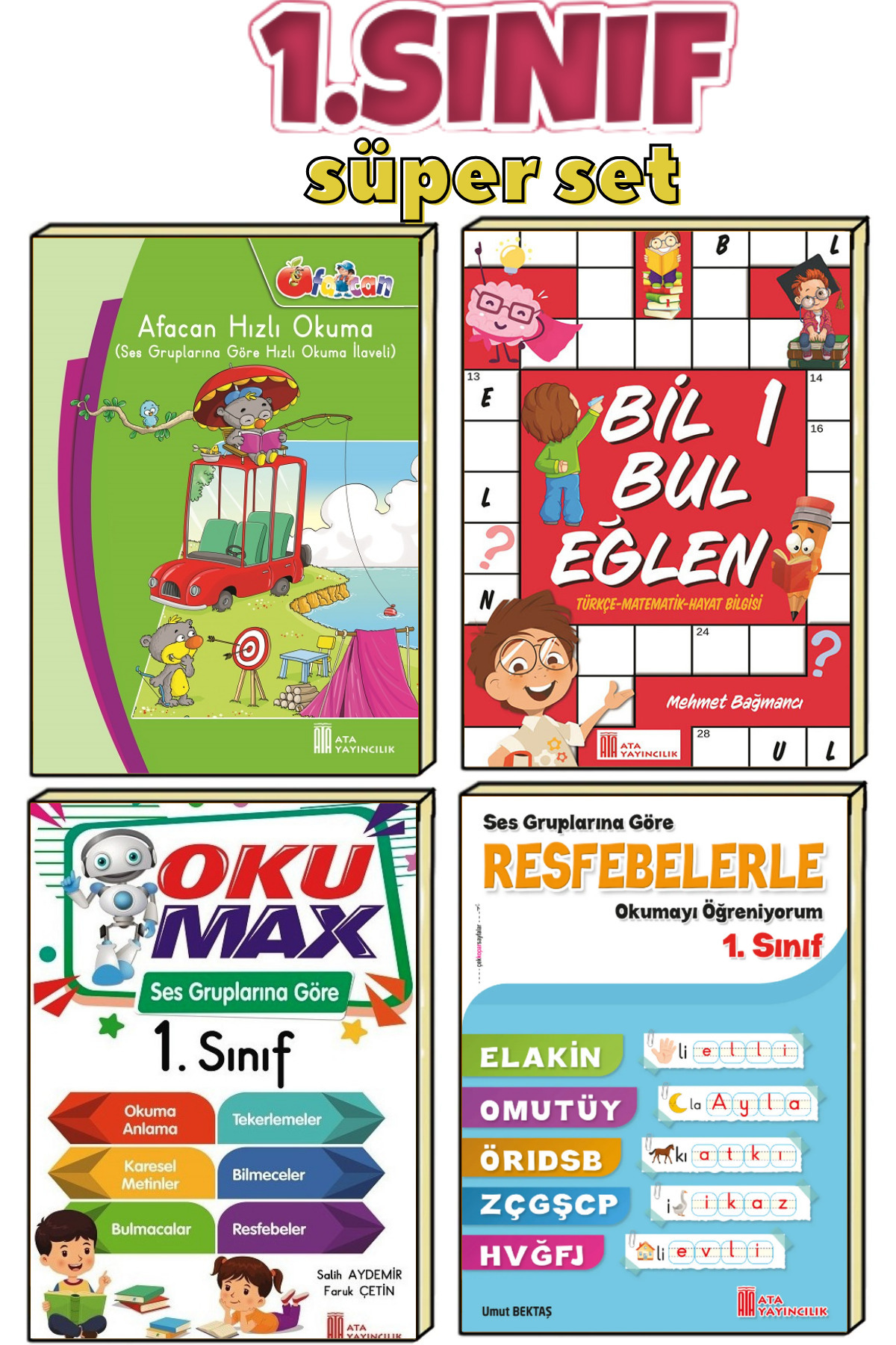 Ata Yayıncılık 1.sınıf 4 Süper Kitap(HIZLI OKUMA OKU ANLA CEVAPLA ...
